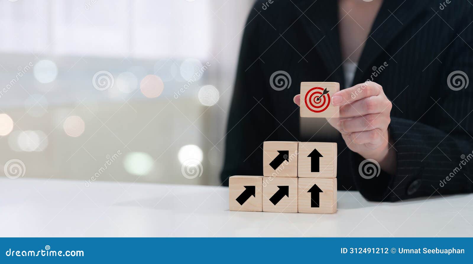 Targeting the Business Concept, Manually Stacking Wood Blocks with a ...