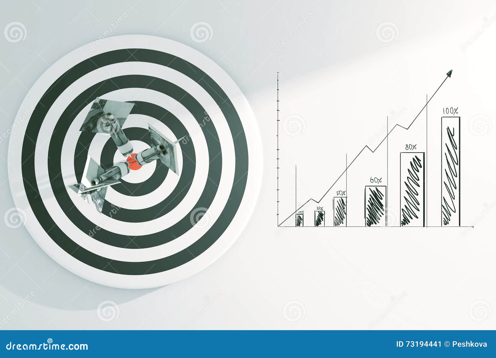 Targeting Concept with Business Sketch Stock Illustration ...