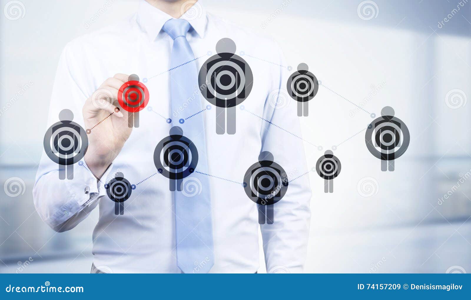 Targeting Concept With Illuminated Sketch Royalty-Free Stock ...