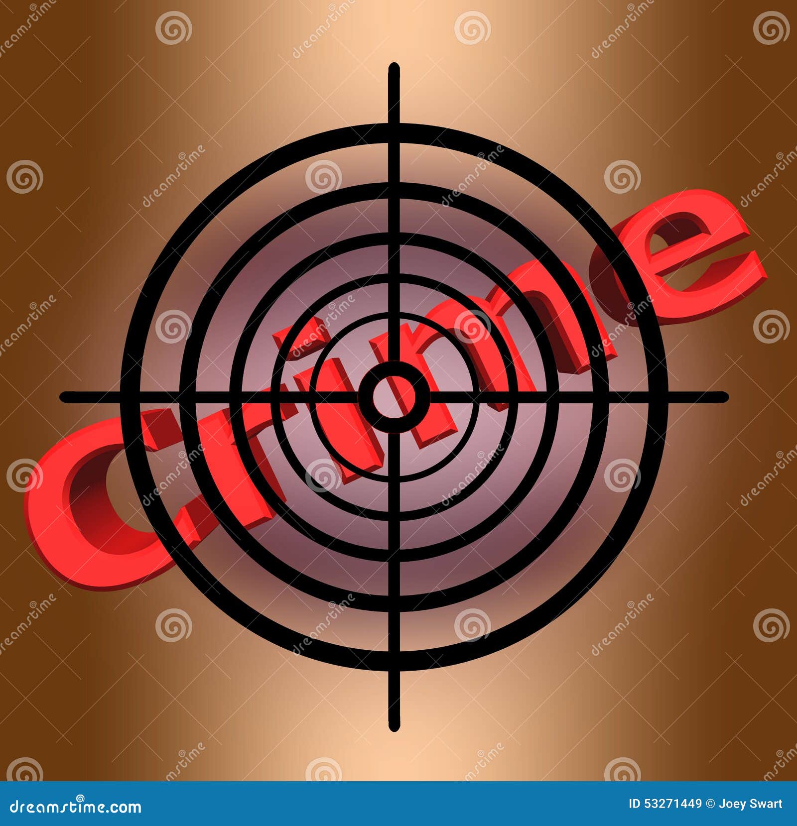 Targeting crime. stock illustration. Illustration of police - 53271449