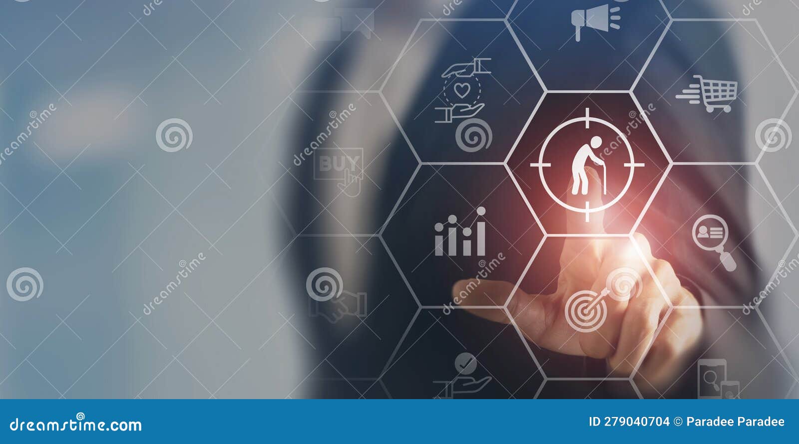 Targeting Elderly Consumers. Aging Consumers Marketing Stock Photo ...