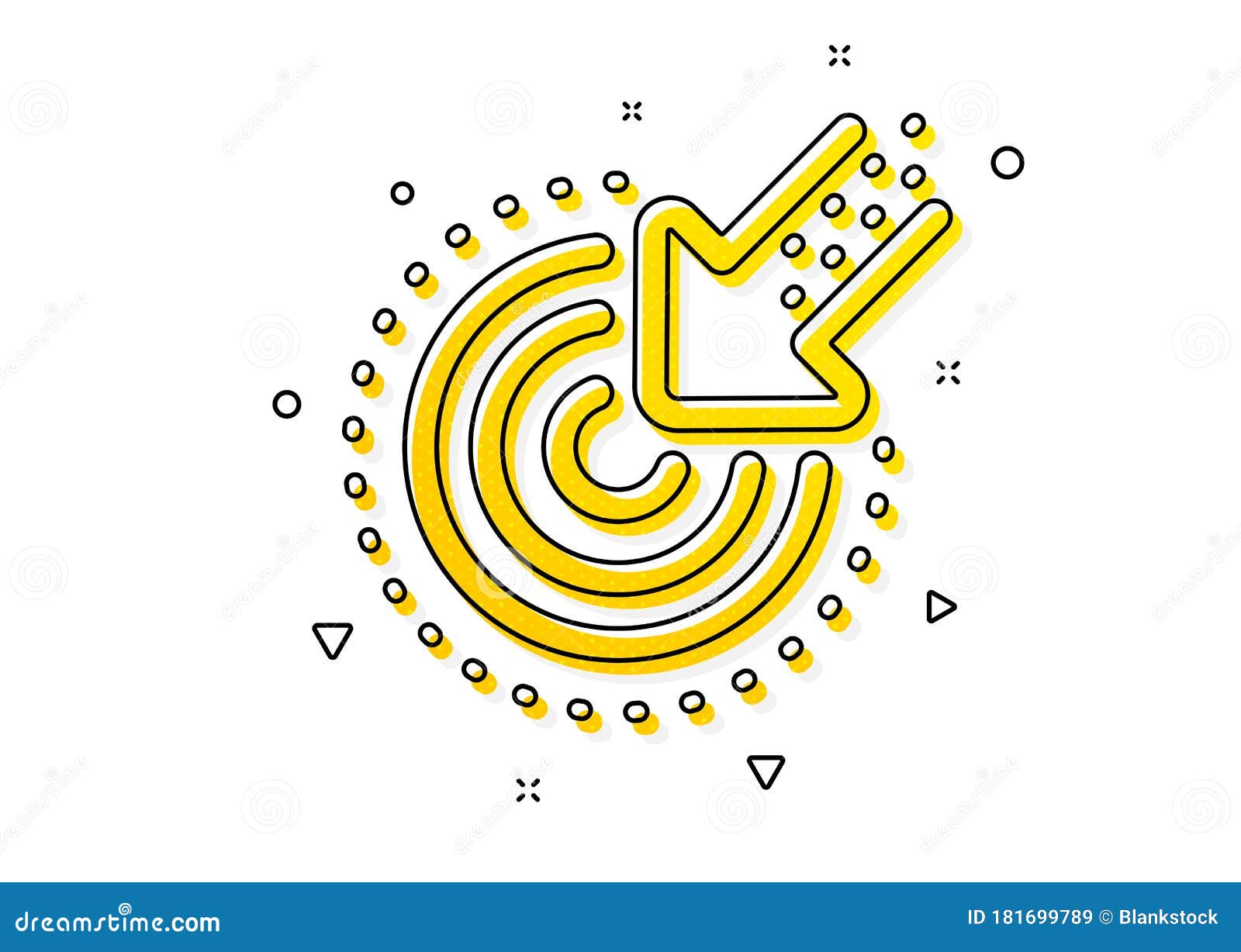Targeting Icon. Result Arrow Sign. Traffic Management. Vector Stock ...