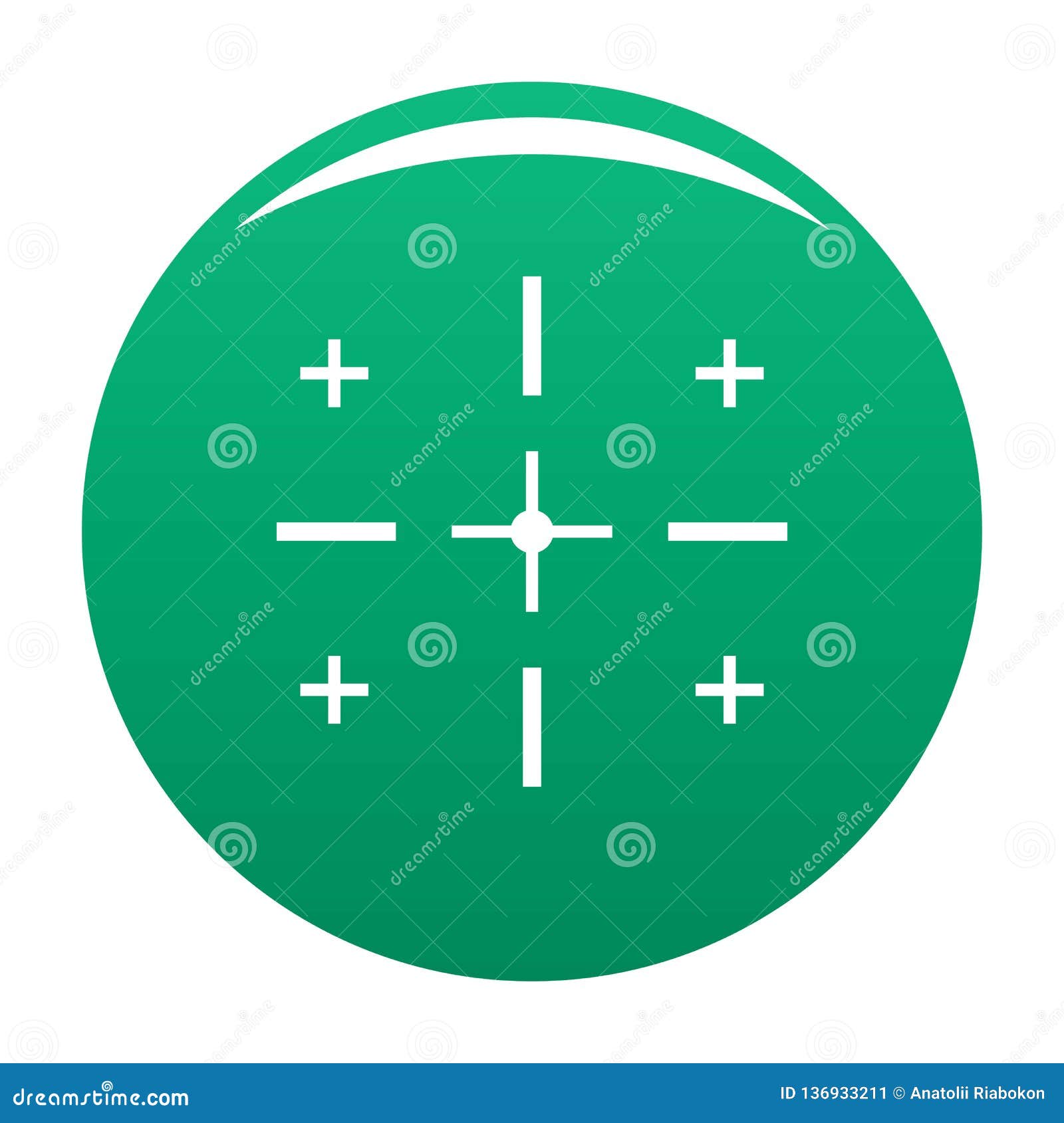Targeting Icon Vector Green Stock Vector - Illustration of isolated ...