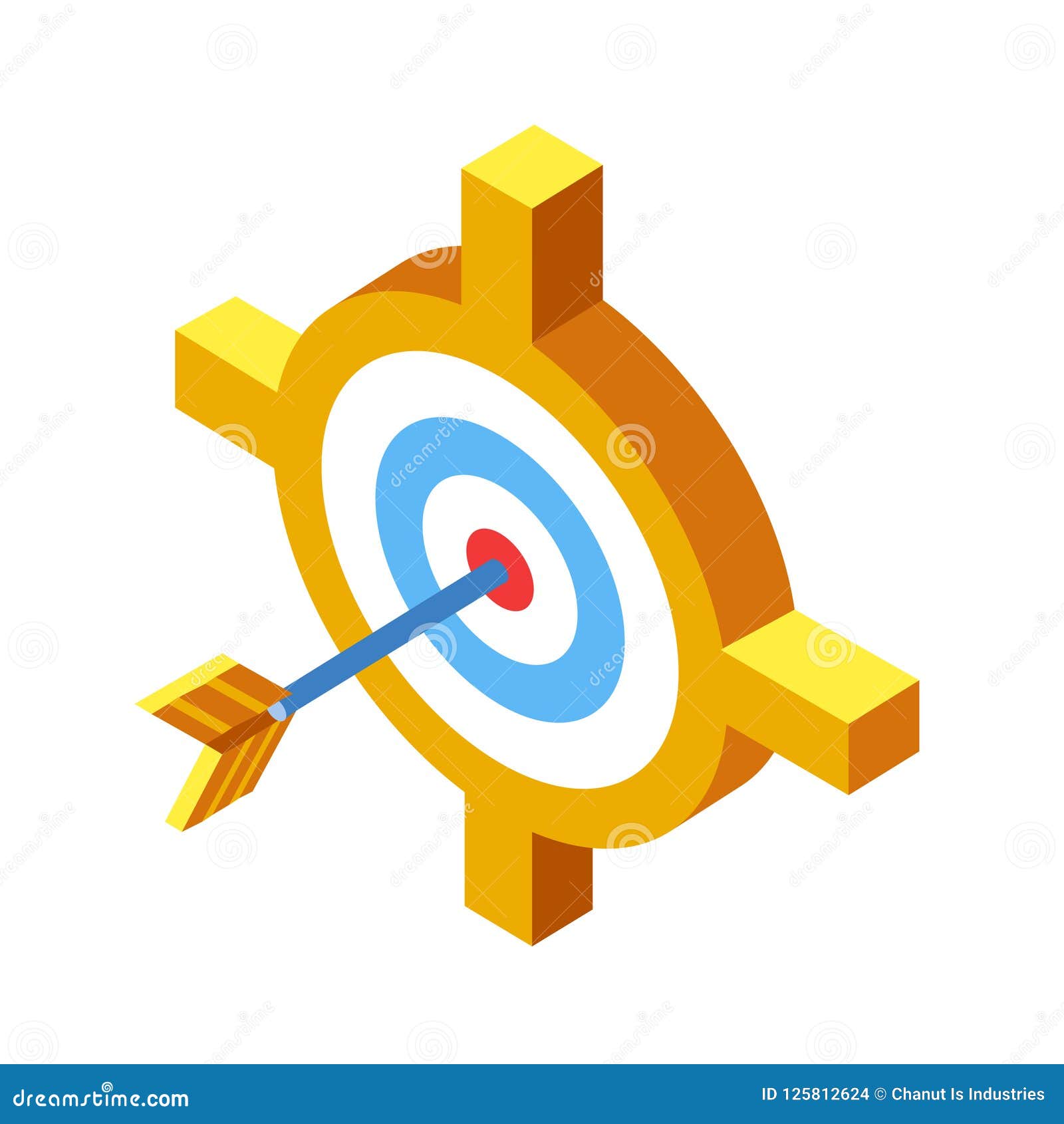 Targeting Isometric Template Cartoon Vector | CartoonDealer.com #87533291