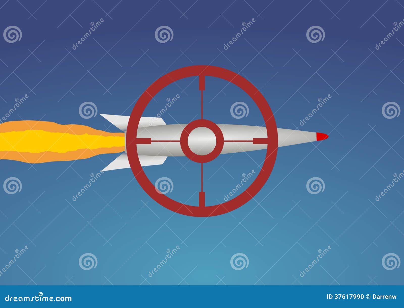 Missile In Target Outline Icon. Vector Concept Symbol | CartoonDealer ...