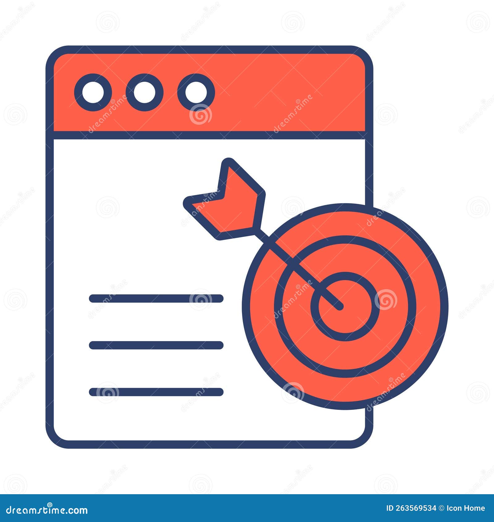 Targeting Website Icon Modern Illustration | CartoonDealer.com #263604742