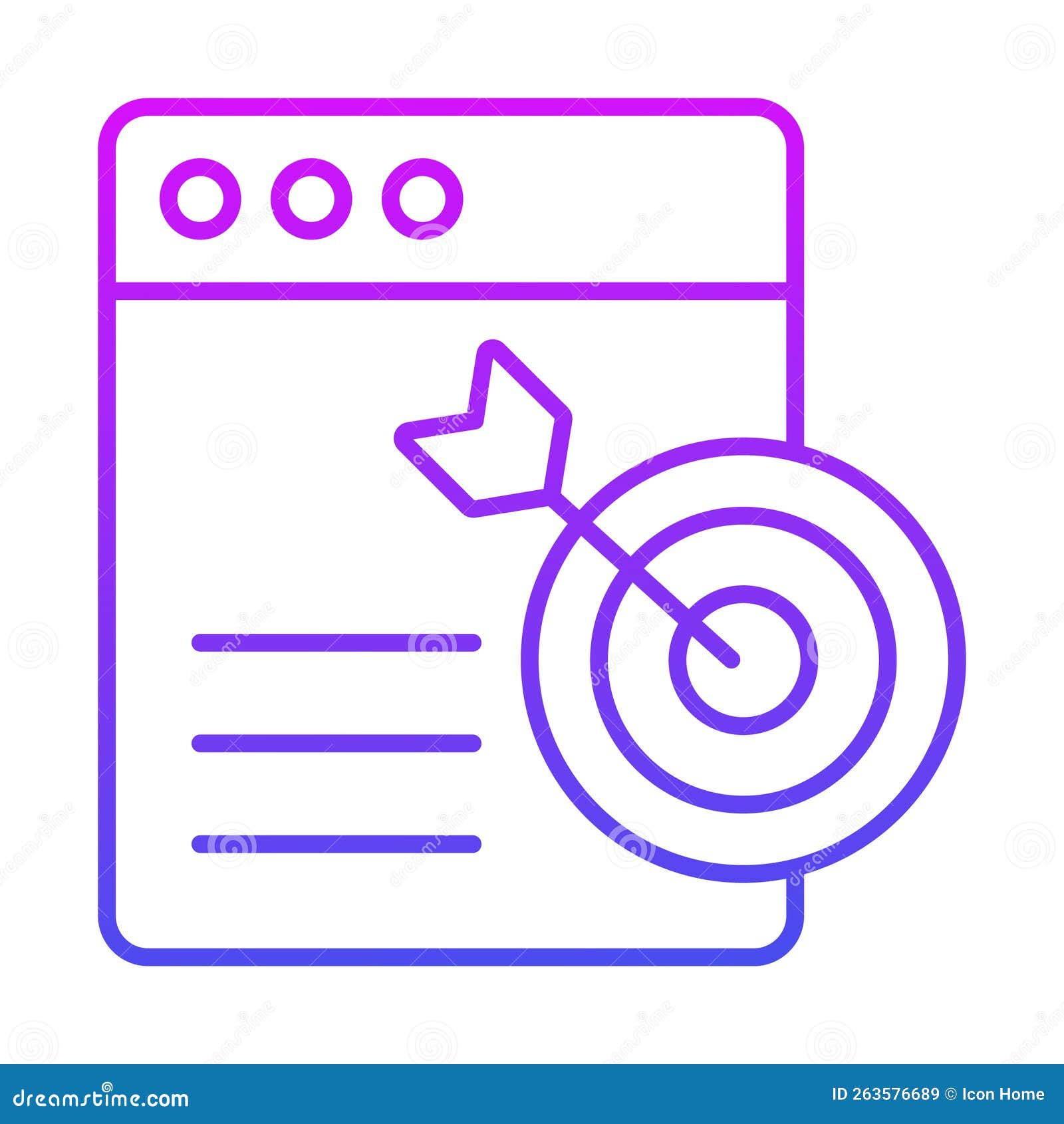 Targeting Website Icon Modern Illustration | CartoonDealer.com #263604742