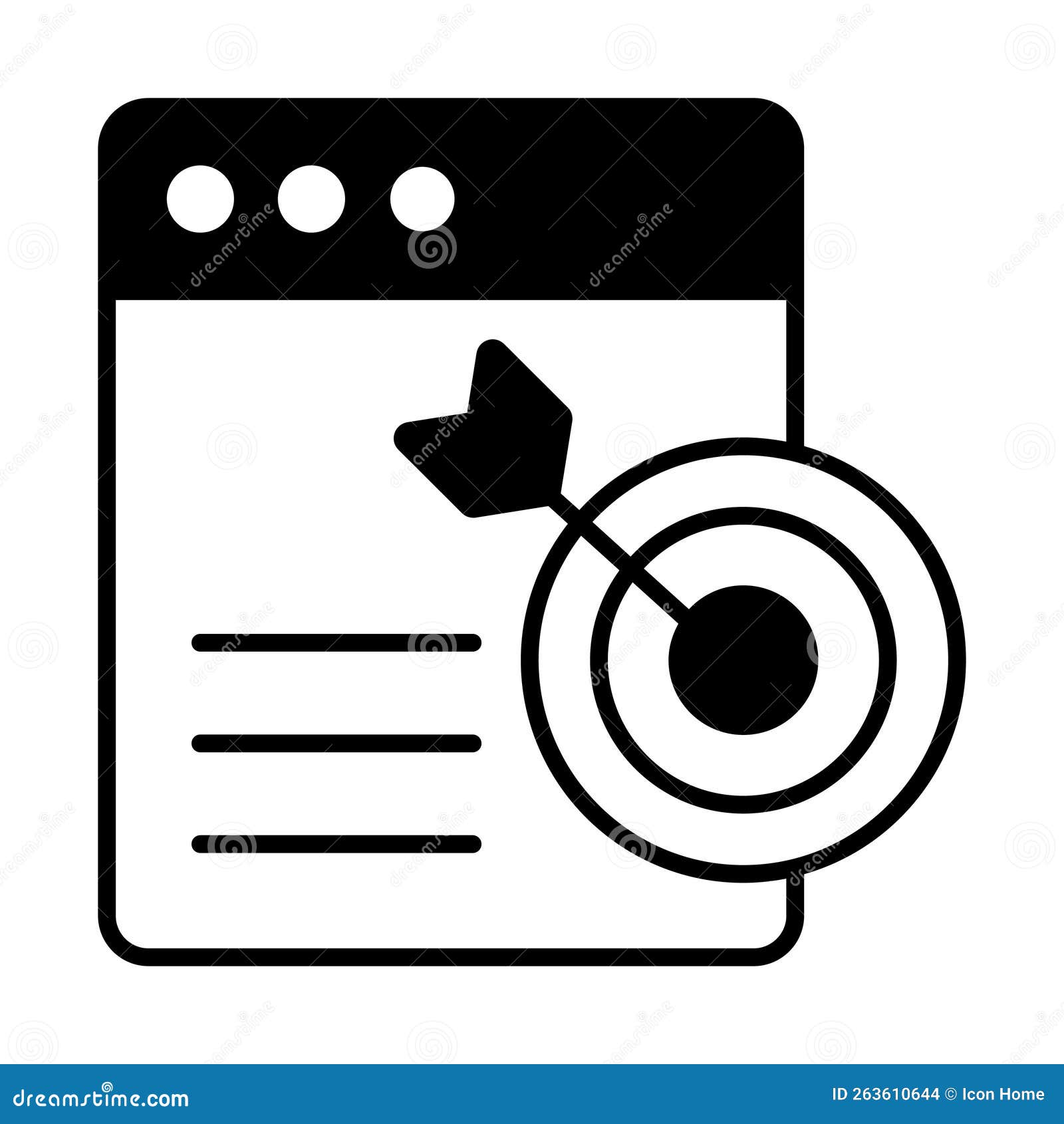 Targeting Website Icon Modern Illustration Stock Vector - Illustration ...