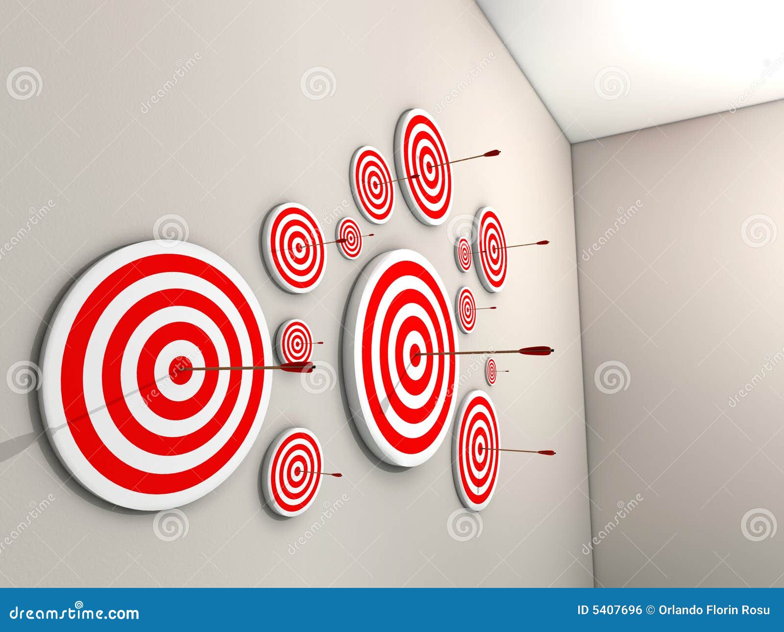Targets stock illustration. Illustration of wall, conceptual - 5407696