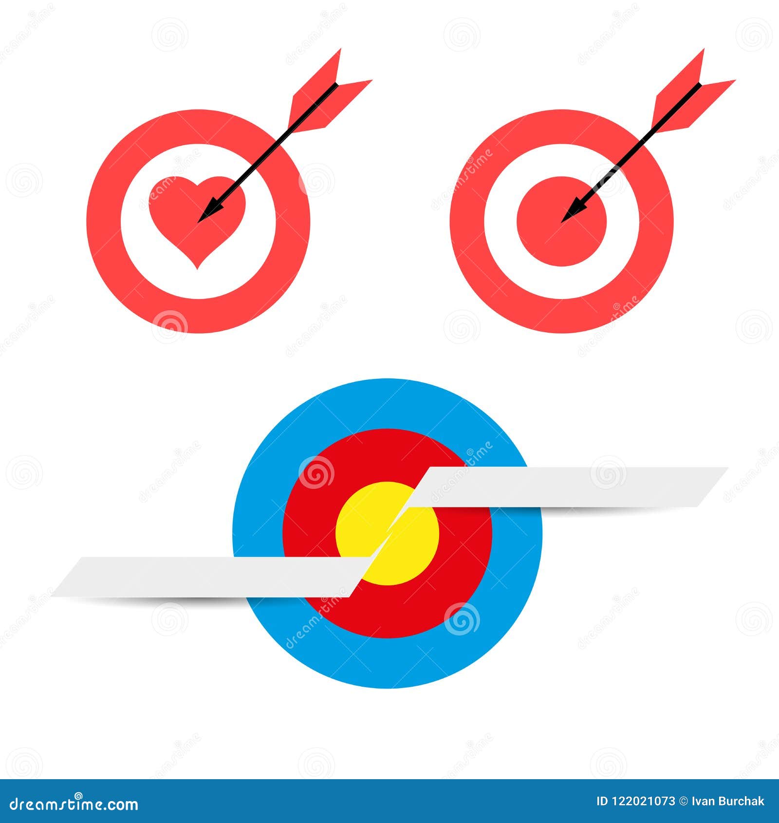 Targets and Arrows. Target and Blank Text Banners. Vector Design ...