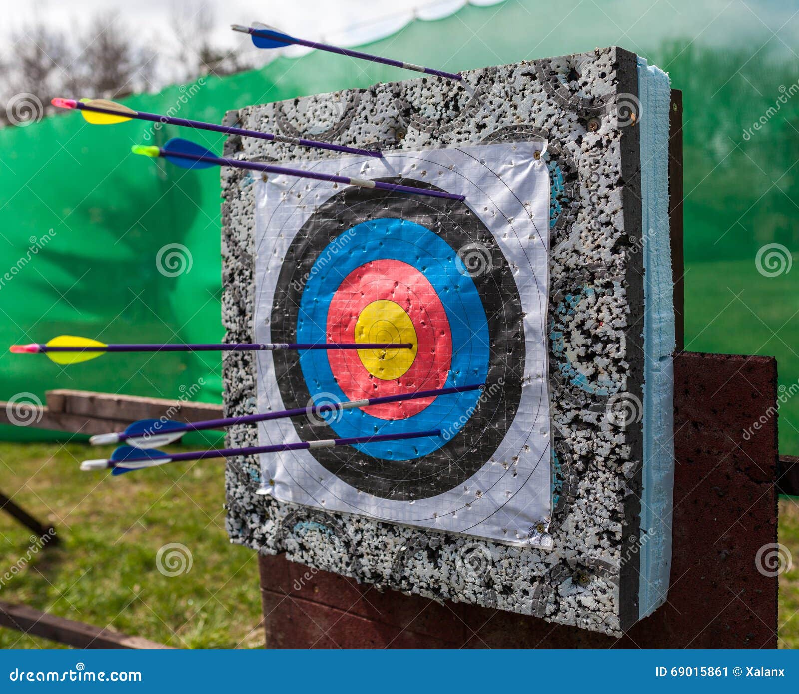 Targets at a Bow Shooting Range Stock Image - Image of play, archer ...