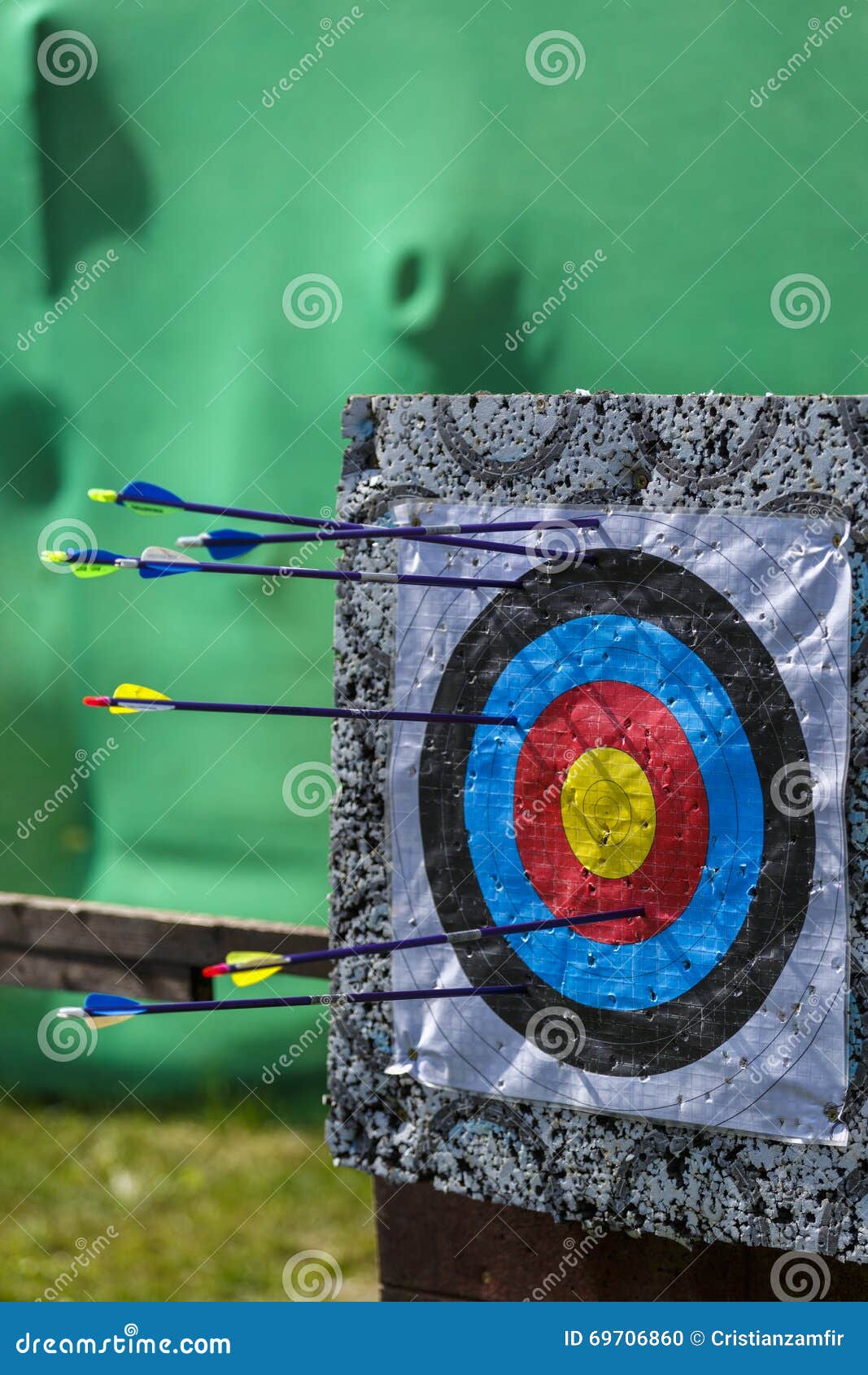 Targets at a Bow Shooting Range Stock Photo - Image of shot, sport ...