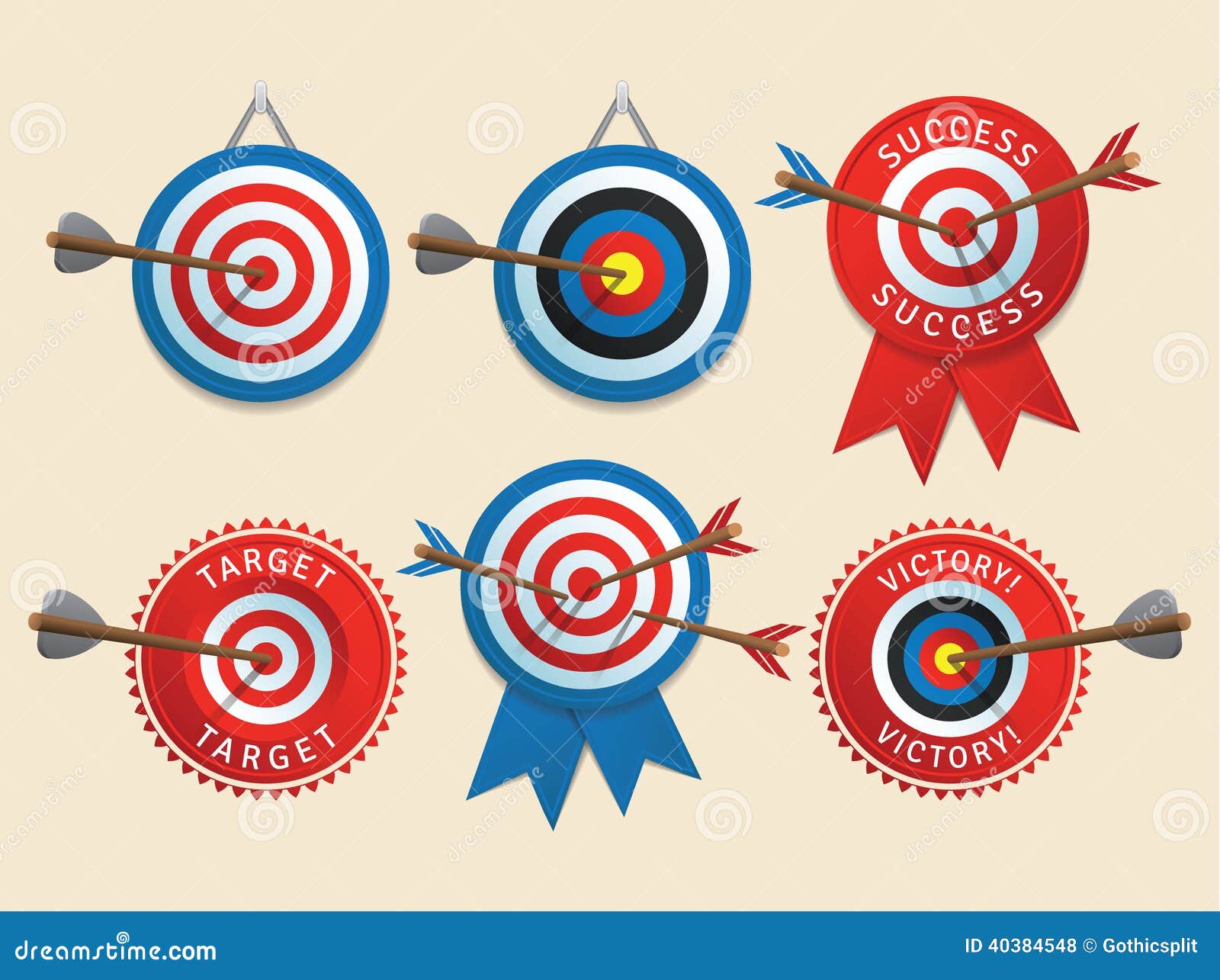 Targets design elements stock vector. Illustration of dart - 40384548