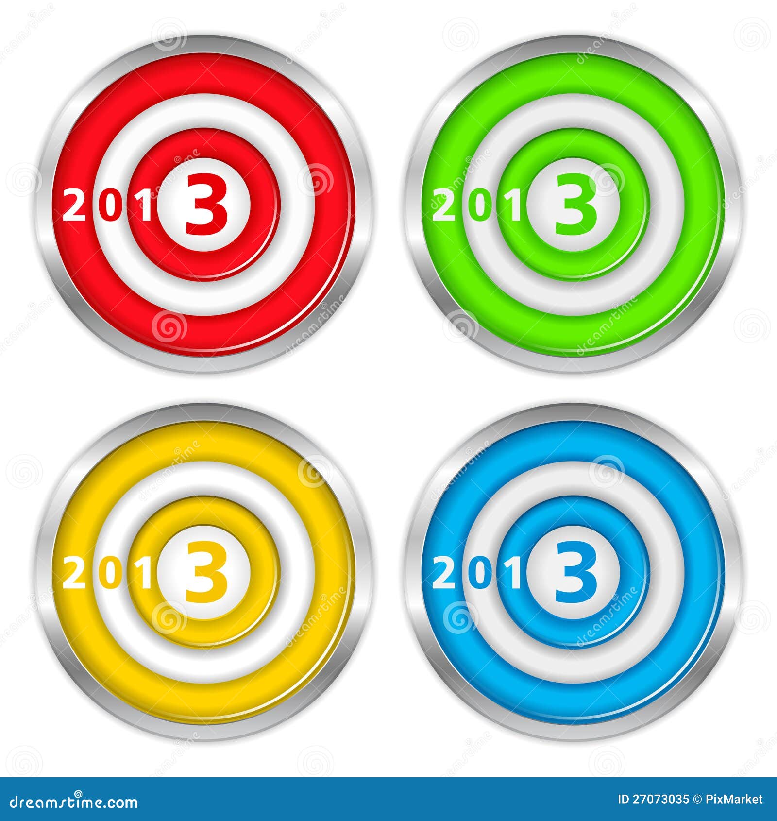 Targets with number 2013 stock vector. Illustration of graphic - 27073035