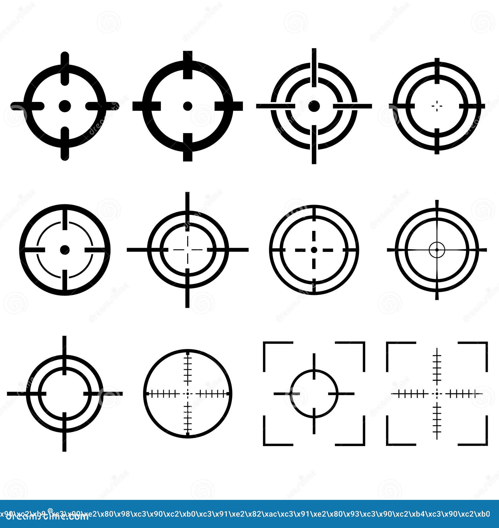 Targets Set Destination. Aim Sniper Shoot Focus Cursor Bulls Eye Mark ... Targets Set Destination. Aim Sniper Shoot Focus Cursor Bulls Eye Mark ...