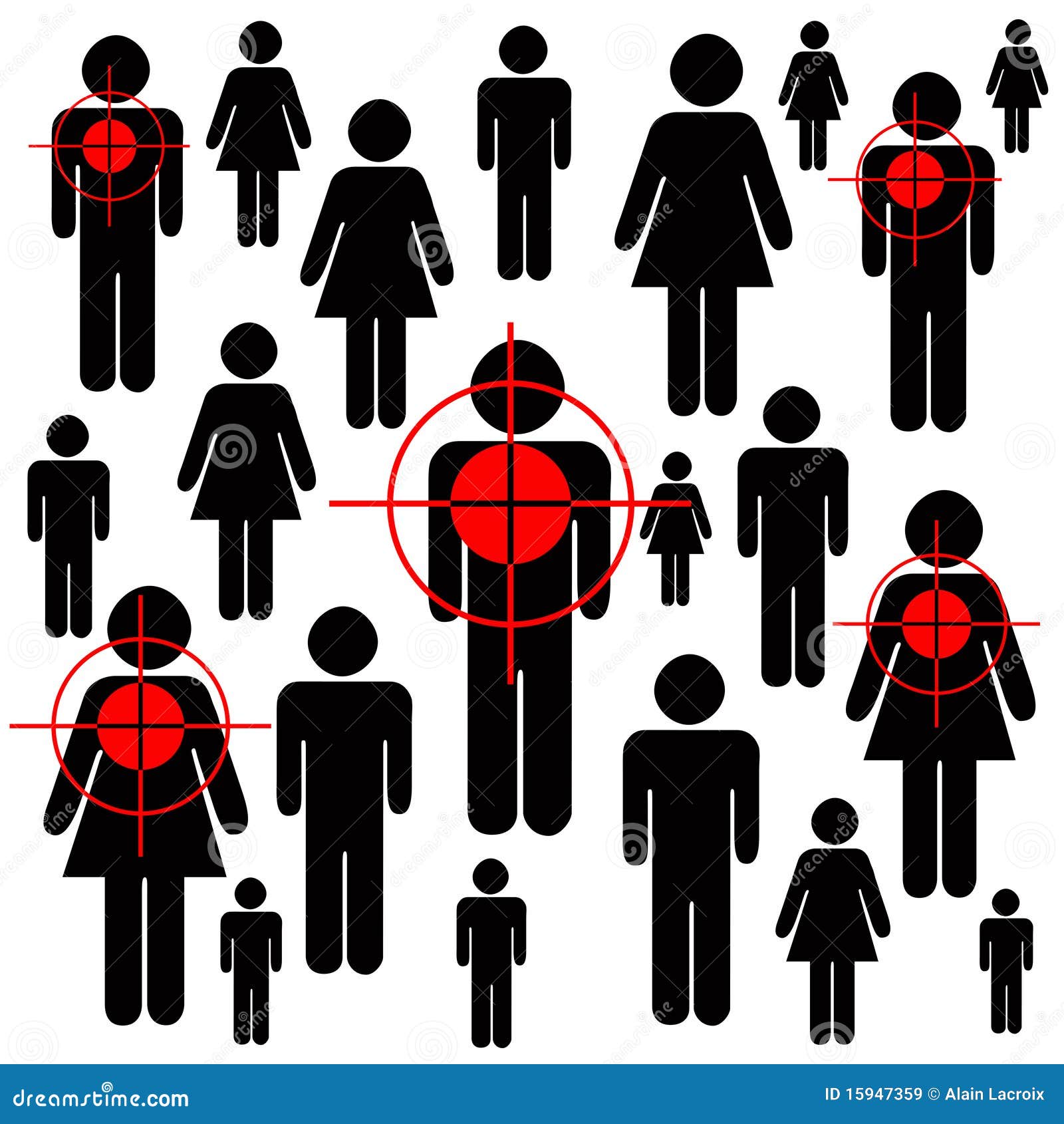 Targetting Clipart And Illustrations