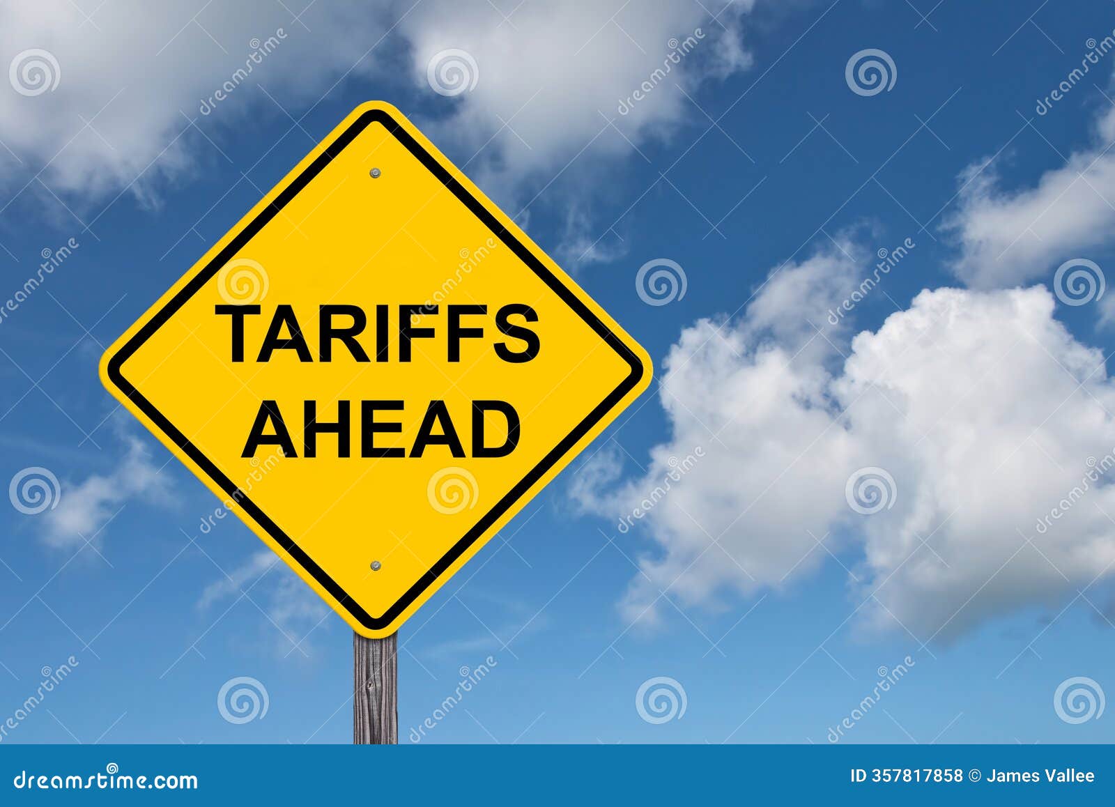 Tariffs Ahead Sign Royalty-Free Stock Photography | CartoonDealer.com ...