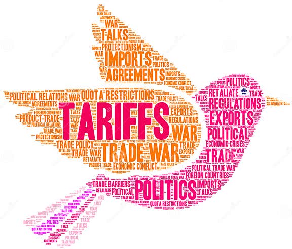 Tariffs Word Cloud stock vector. Illustration of barriers - 124174661