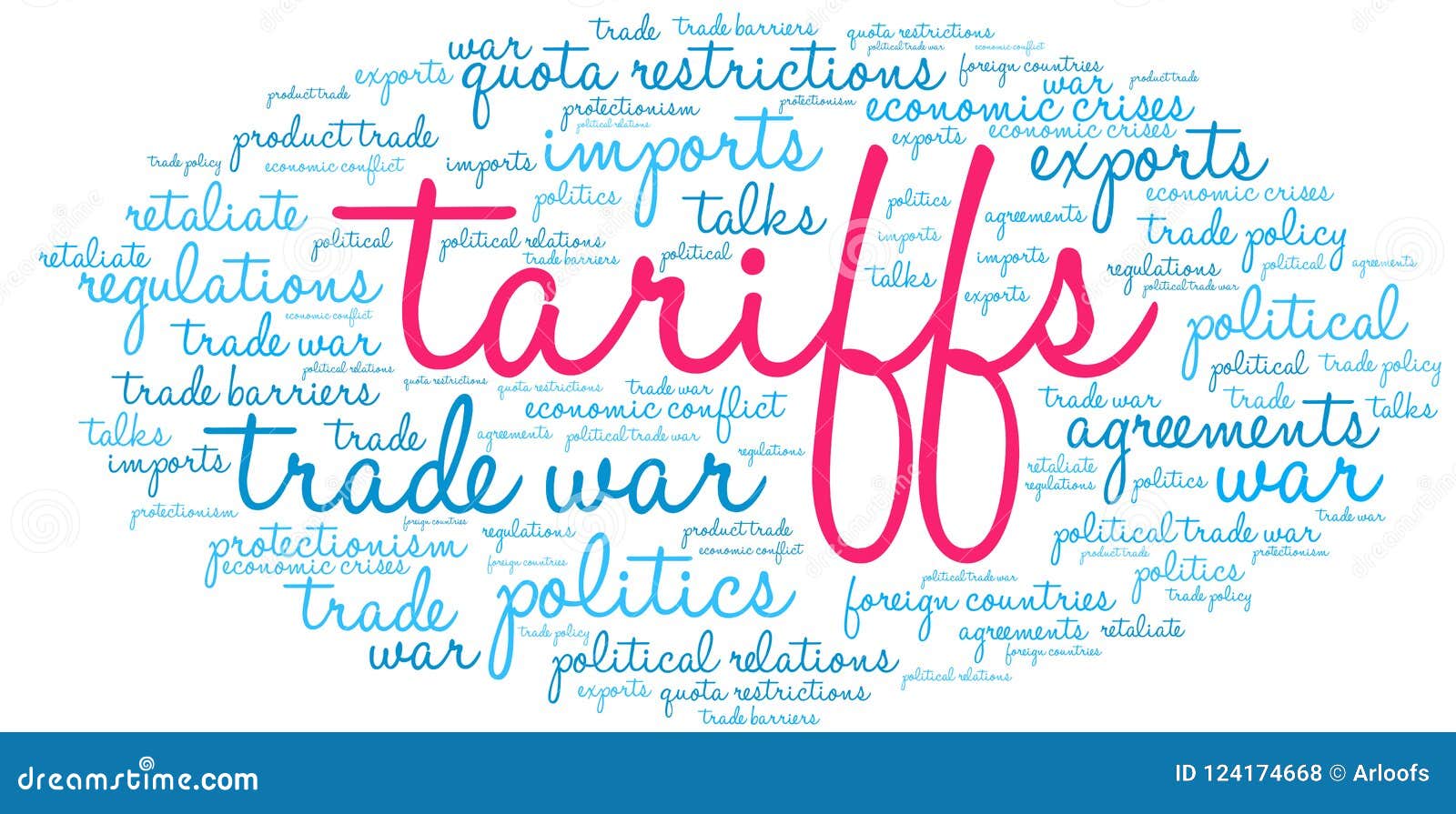 Tariffs Word On Freight Container. Business Concept. Trade War ...