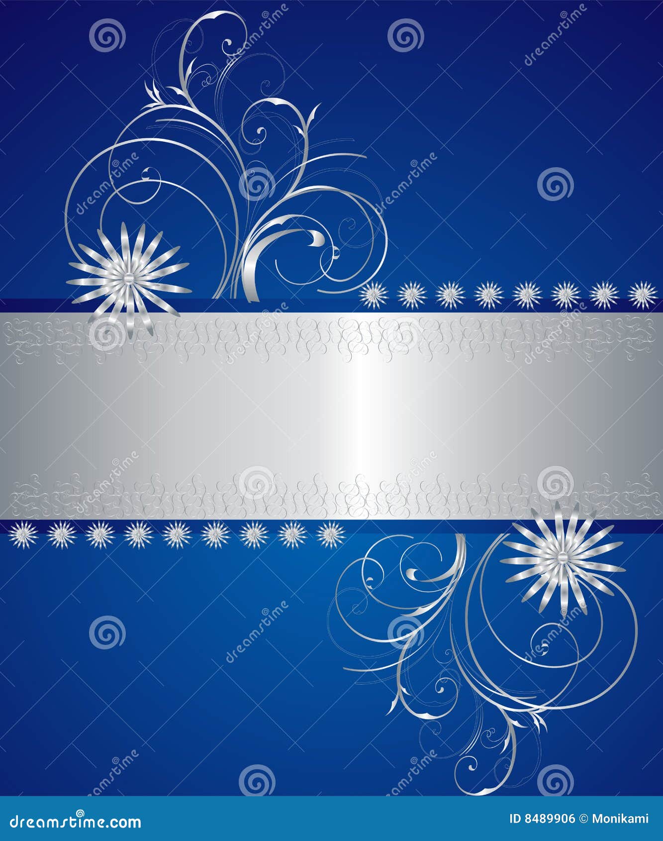 Tarjeta Azul Y De Plata Del Greetin Stock de ilustración - Ilustración ...