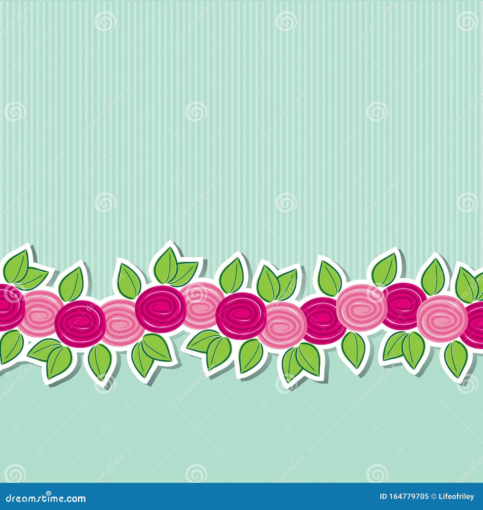 Tarjeta de bandera rosa ilustración del vector. Ilustración de floral ...