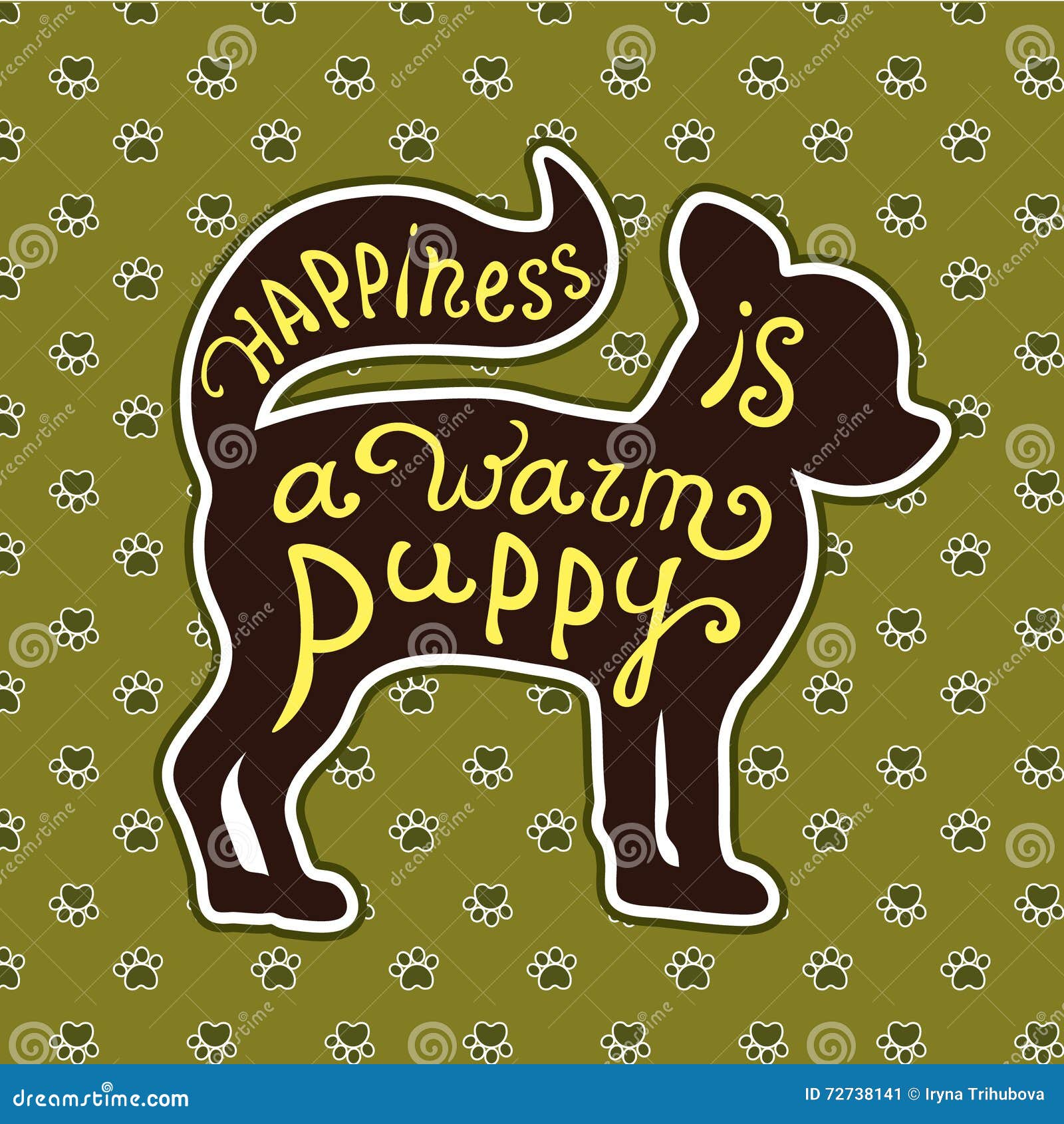 Tarjeta De Letras Con El Perrito Lindo Ilustración del Vector ...