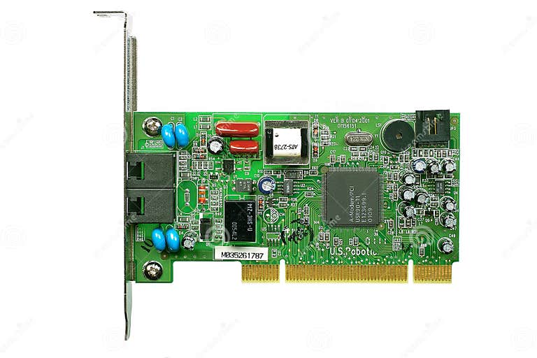 Tarjeta De Red Aislada En Blanco Foto de archivo - Imagen de circuito ...