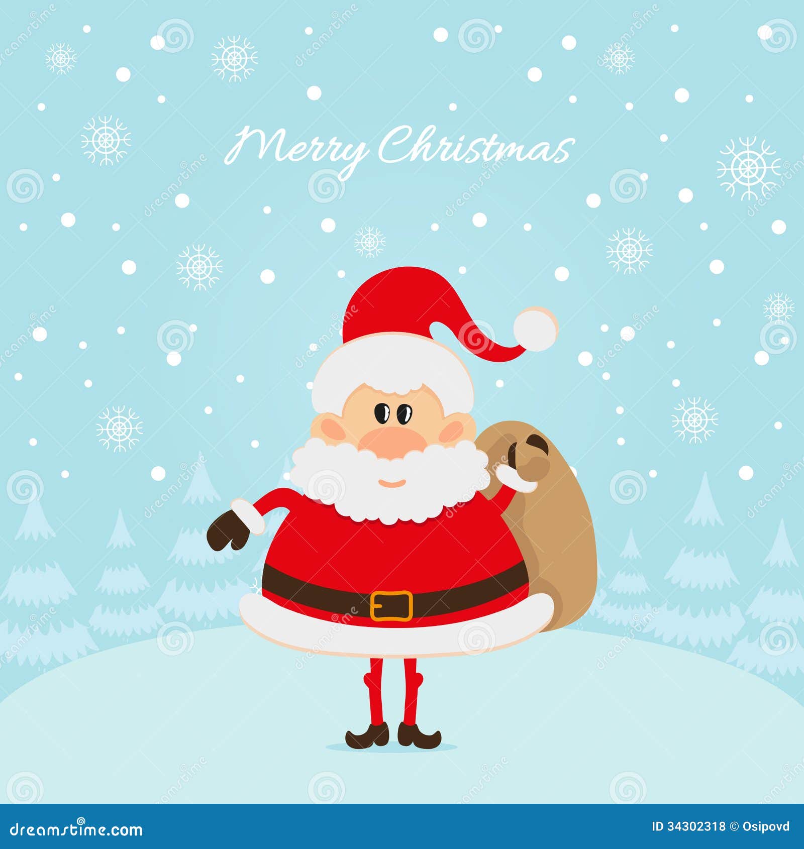 Tarjeta De Santa Claus the Christmas Ilustración del Vector ...