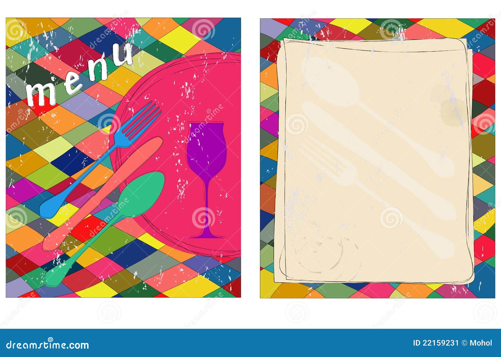 Tarjeta en blanco del menú ilustración del vector. Ilustración de ...