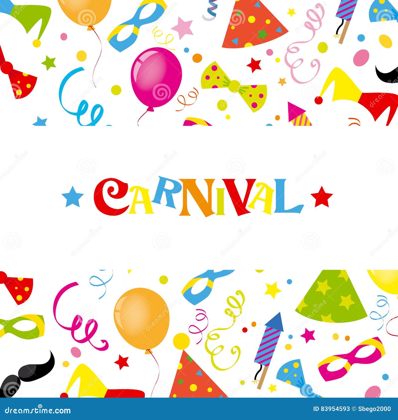 Tarjeta feliz del carnaval ilustración del vector. Ilustración de ...