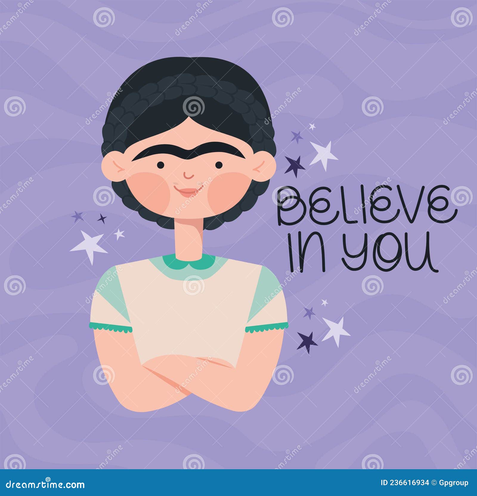 Tarjeta frida kahlo ilustración del vector. Ilustración de vector ...