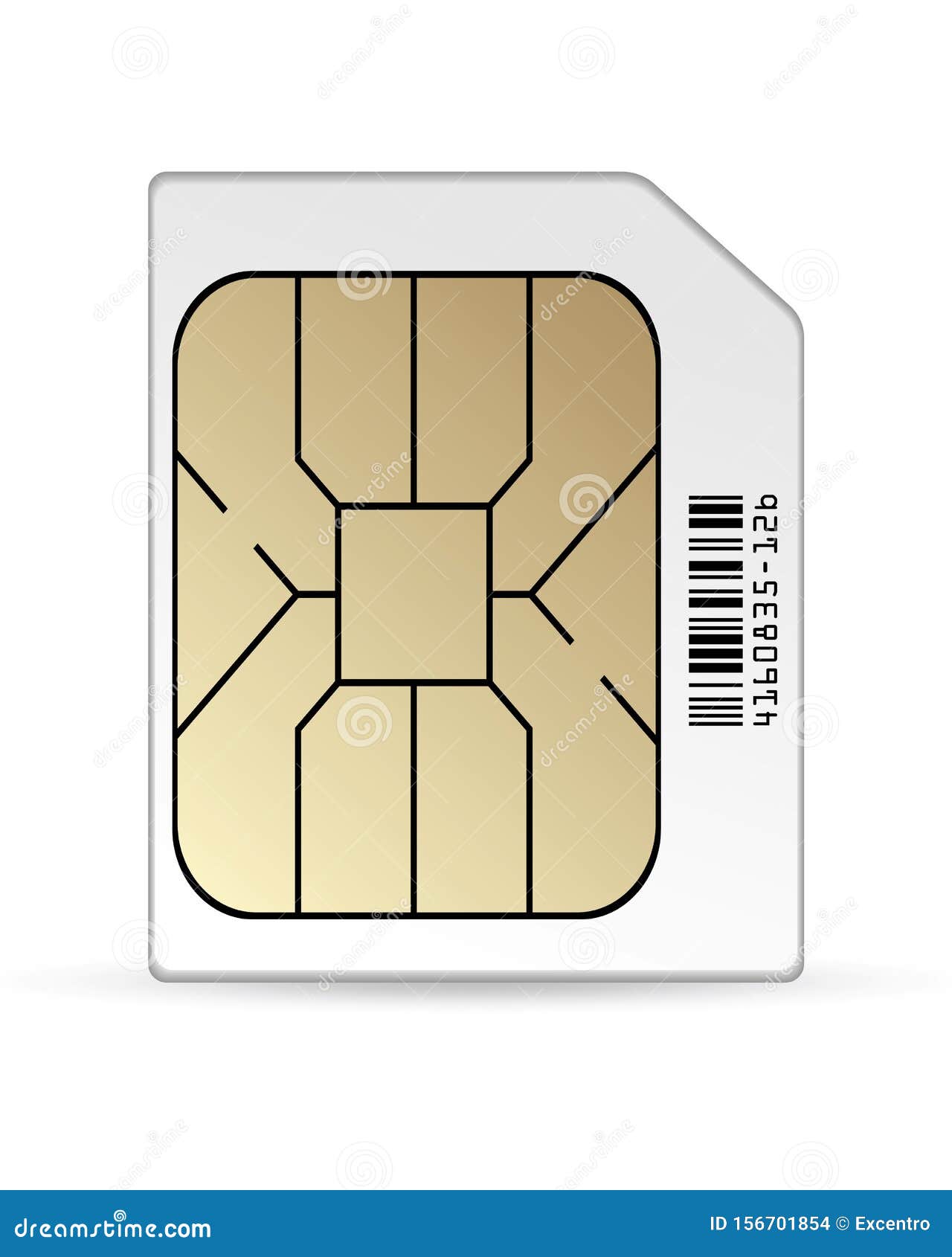 Tarjeta Micro Sim ilustración del vector. Ilustración de marcar - 156701854