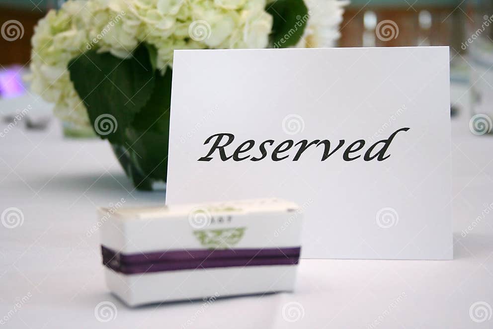 Tarjeta Reservada Del Vector Imagen de archivo - Imagen de reservado ...