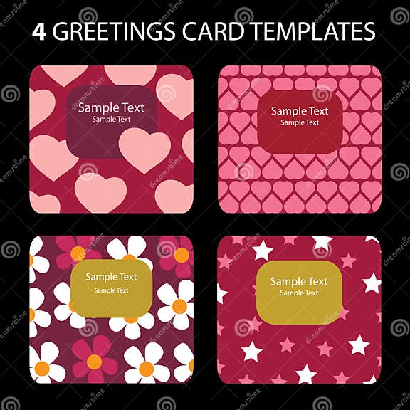 Tarjetas de Greenting ilustración del vector. Ilustración de vector ...