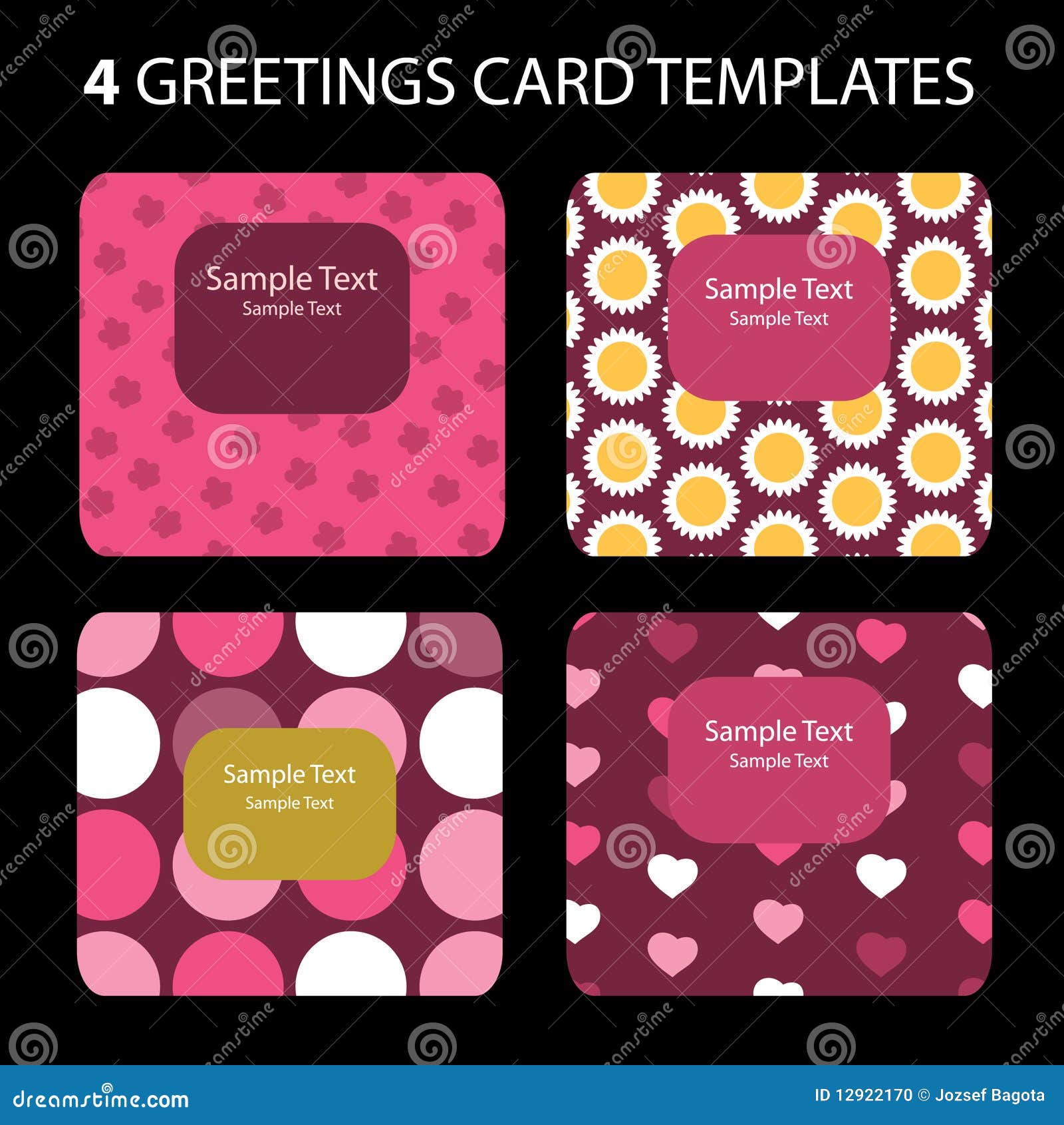 Tarjetas de Greenting ilustración del vector. Ilustración de envoltura ...