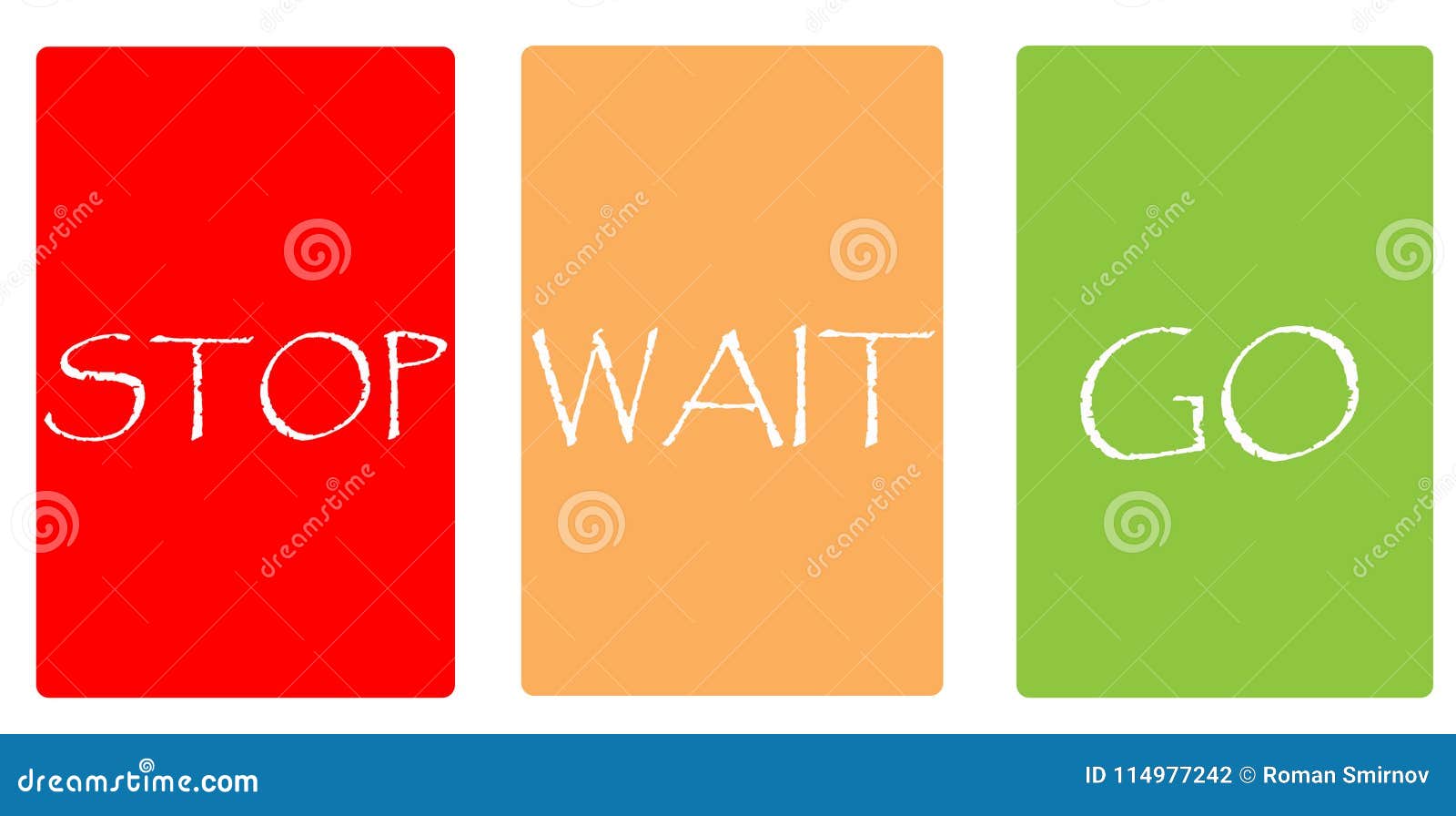 Tarjetas Del Color - La ESPERA De La PARADA VA Stock de ilustración ...