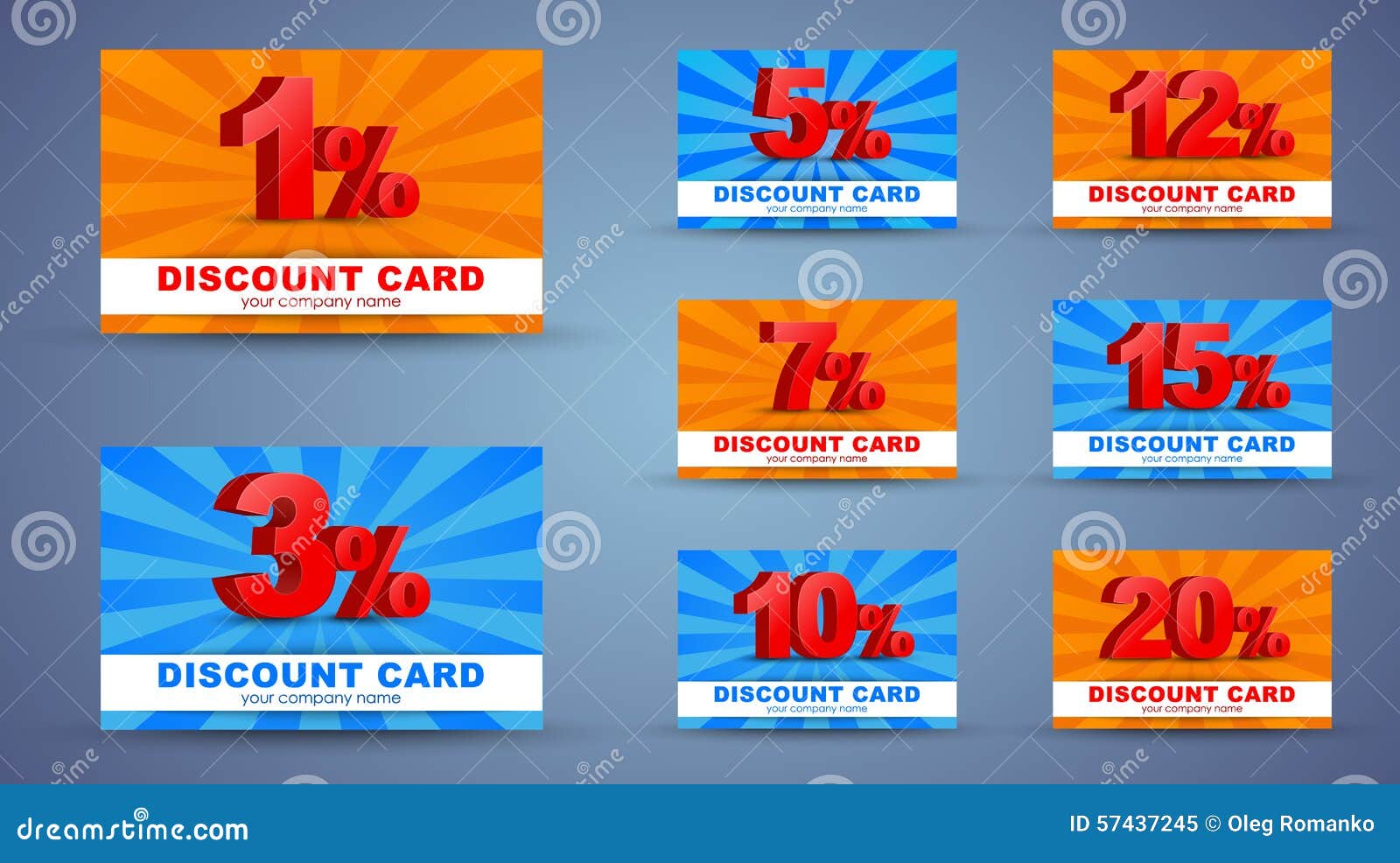 Tarjetas Del Descuento Del Diseño Ilustración del Vector - Ilustración ...