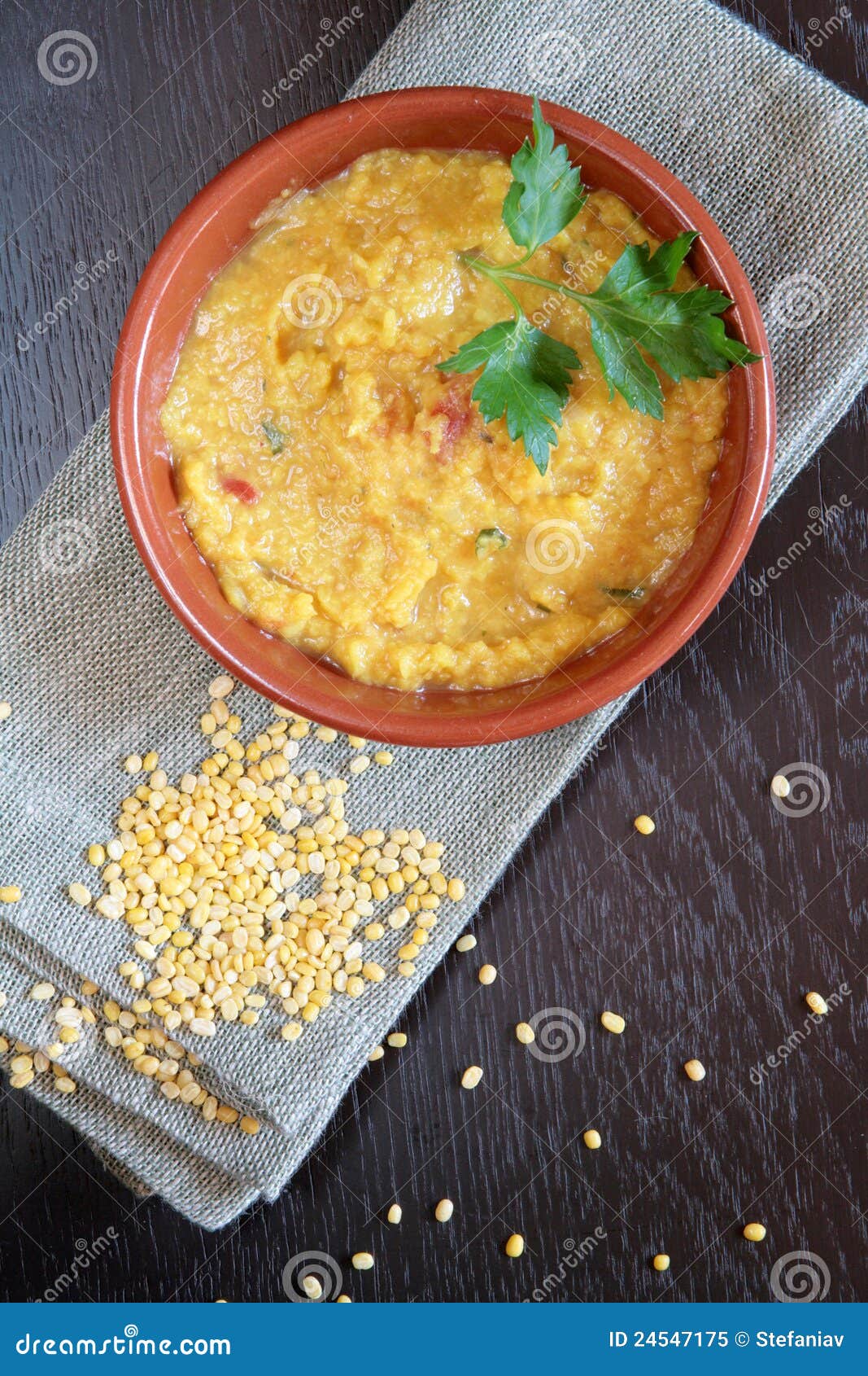 Tarka dahl stock image. Image of napking, fried, light - 24547175