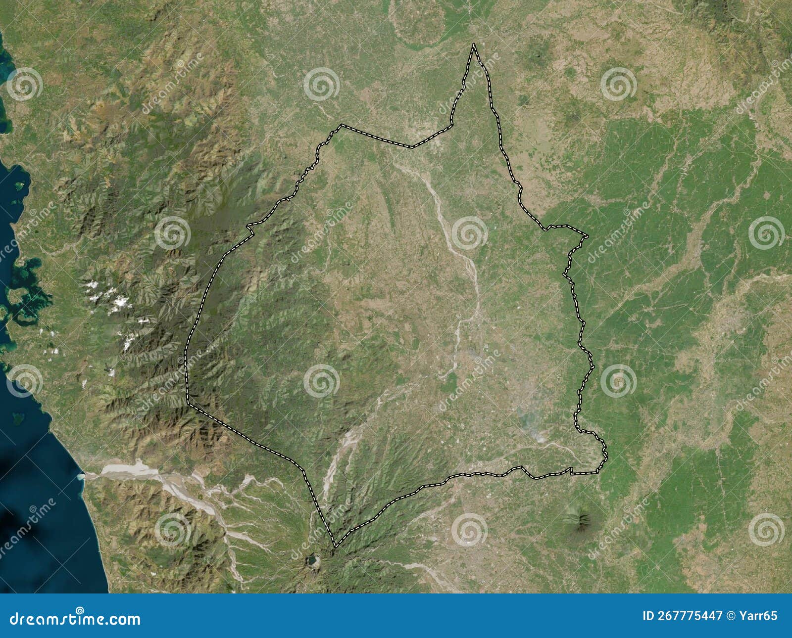 Tarlac, Philippines. Low-res Satellite. No Legend Stock Illustration ...