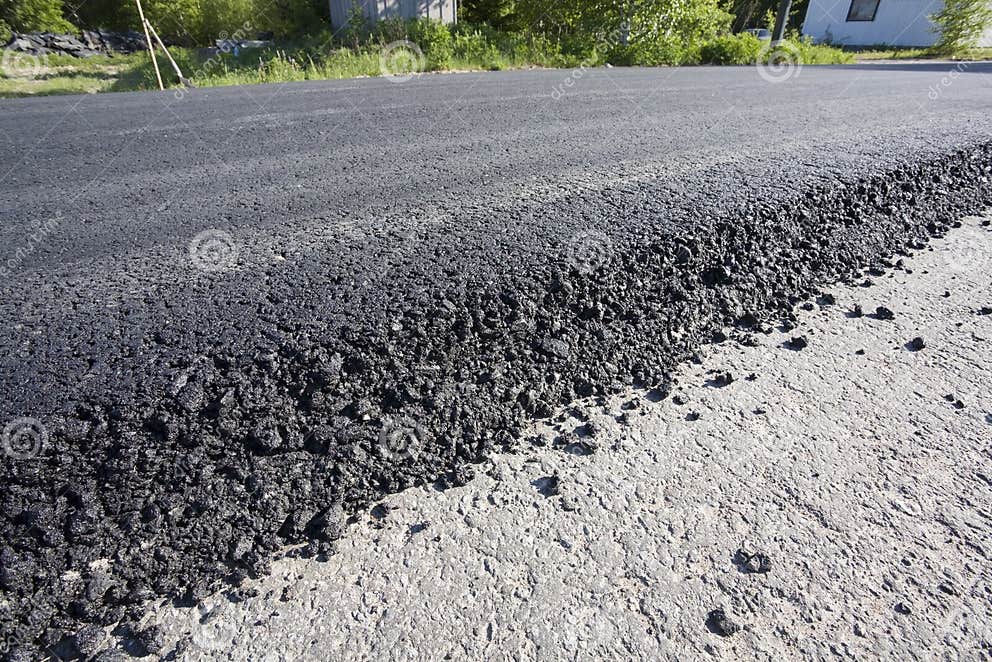 Tarmac layers close-up stock photo. Image of grey, fresh - 191489688