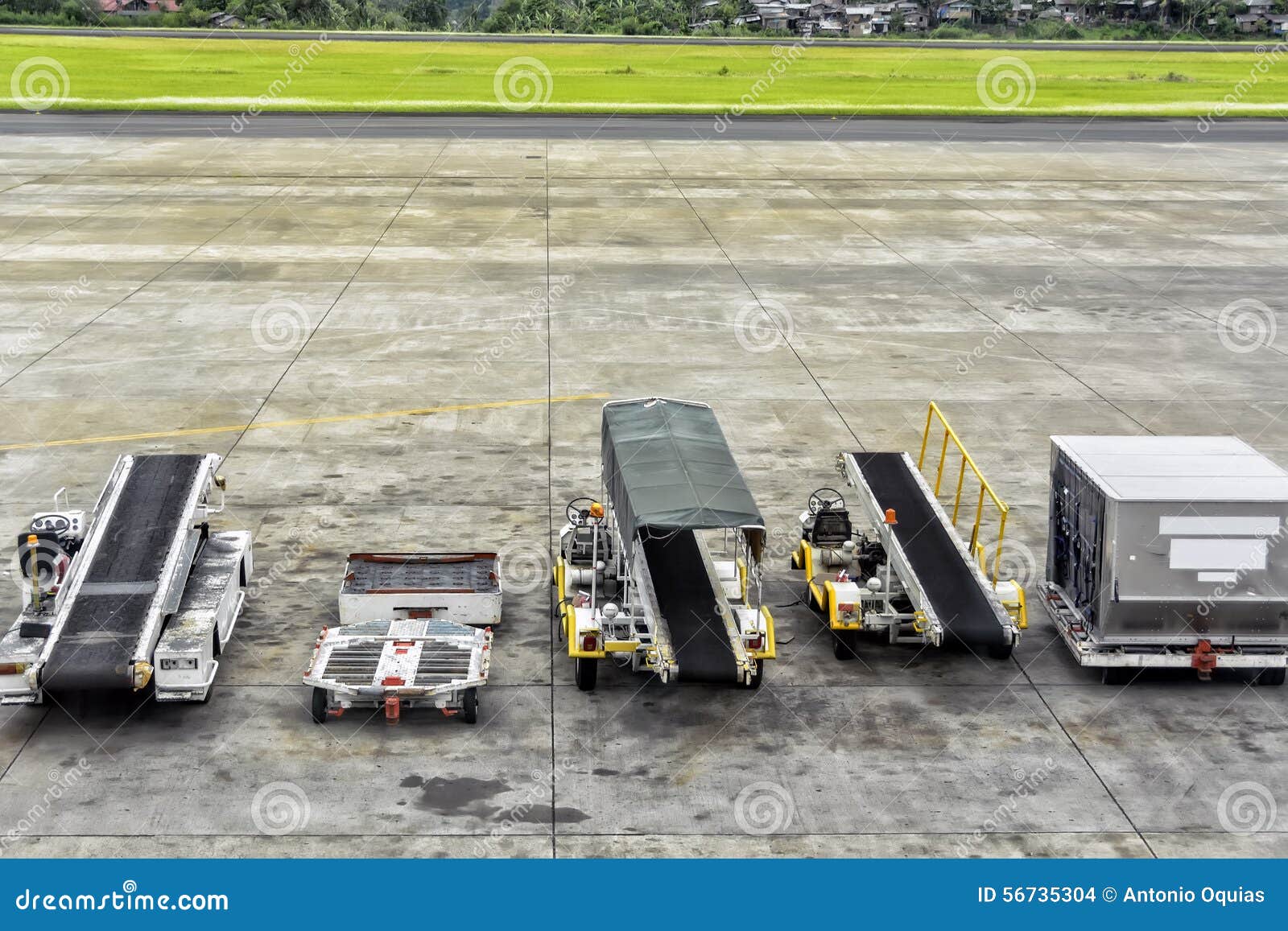 Tarmac Service Vehicles stock photo. Image of airport - 56735304