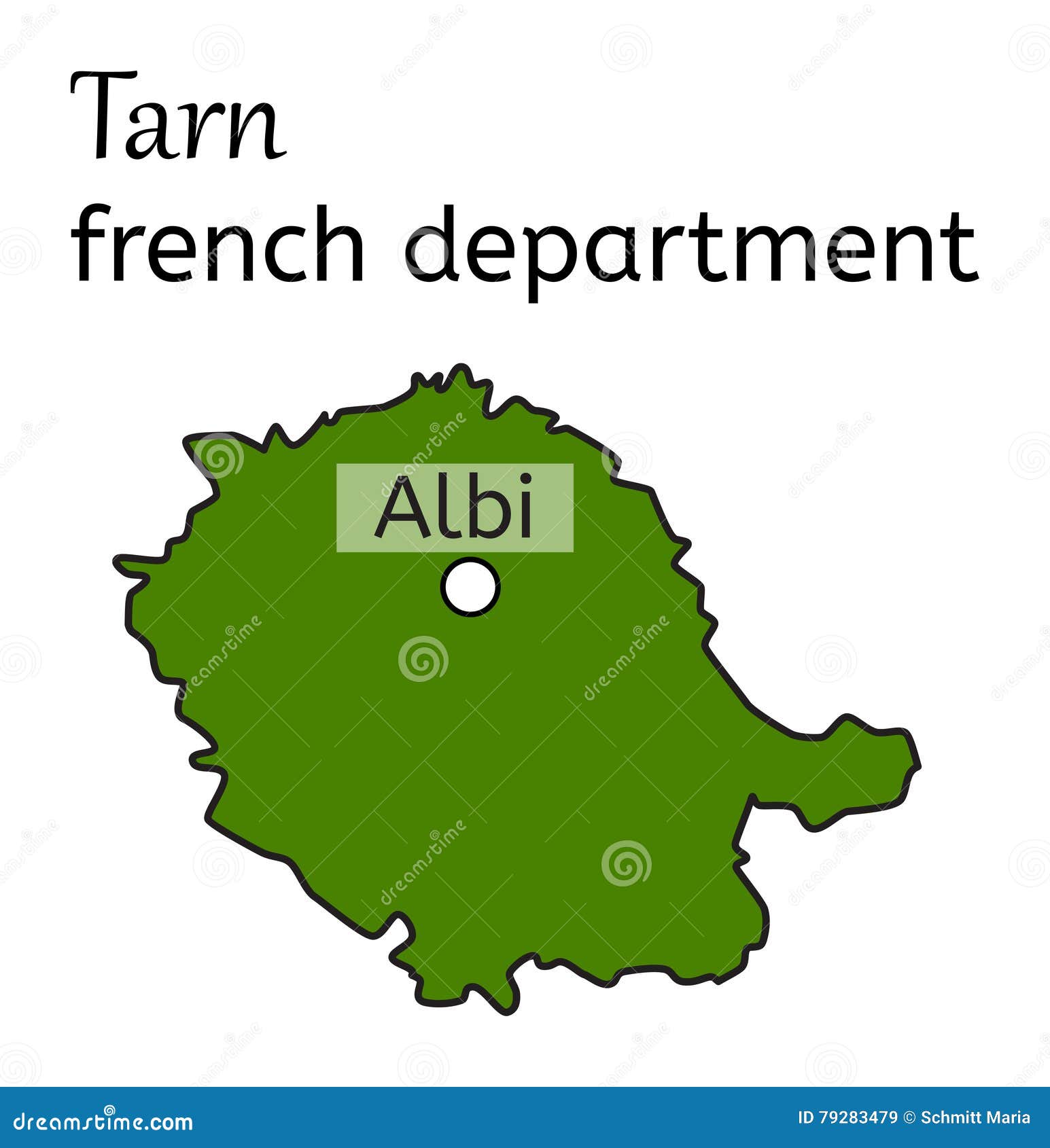 Tarn french department map stock vector. Illustration of outline - 79283479