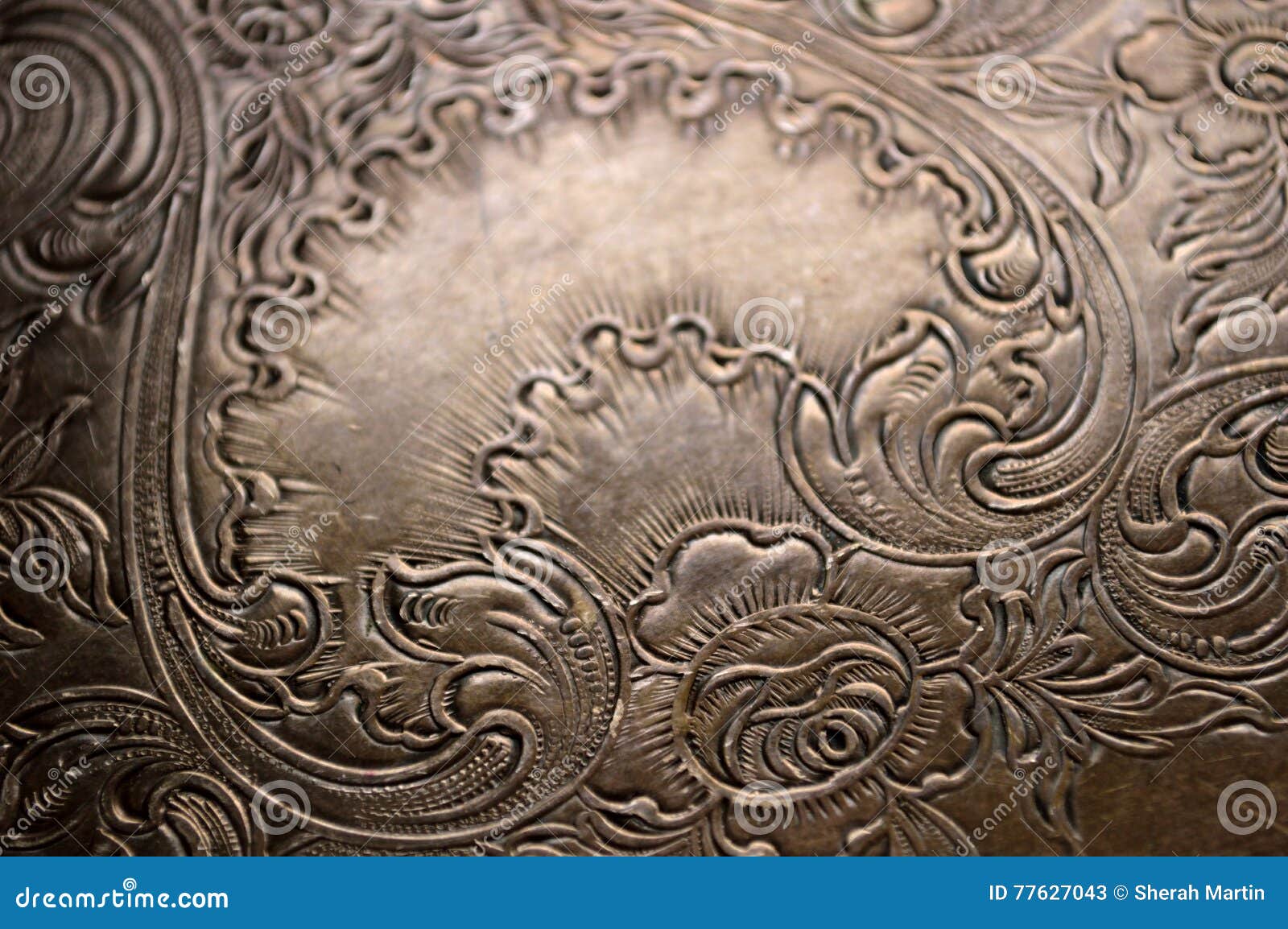Tarnished Silver Scrollwork Background Stock Image - Image of closeup ...