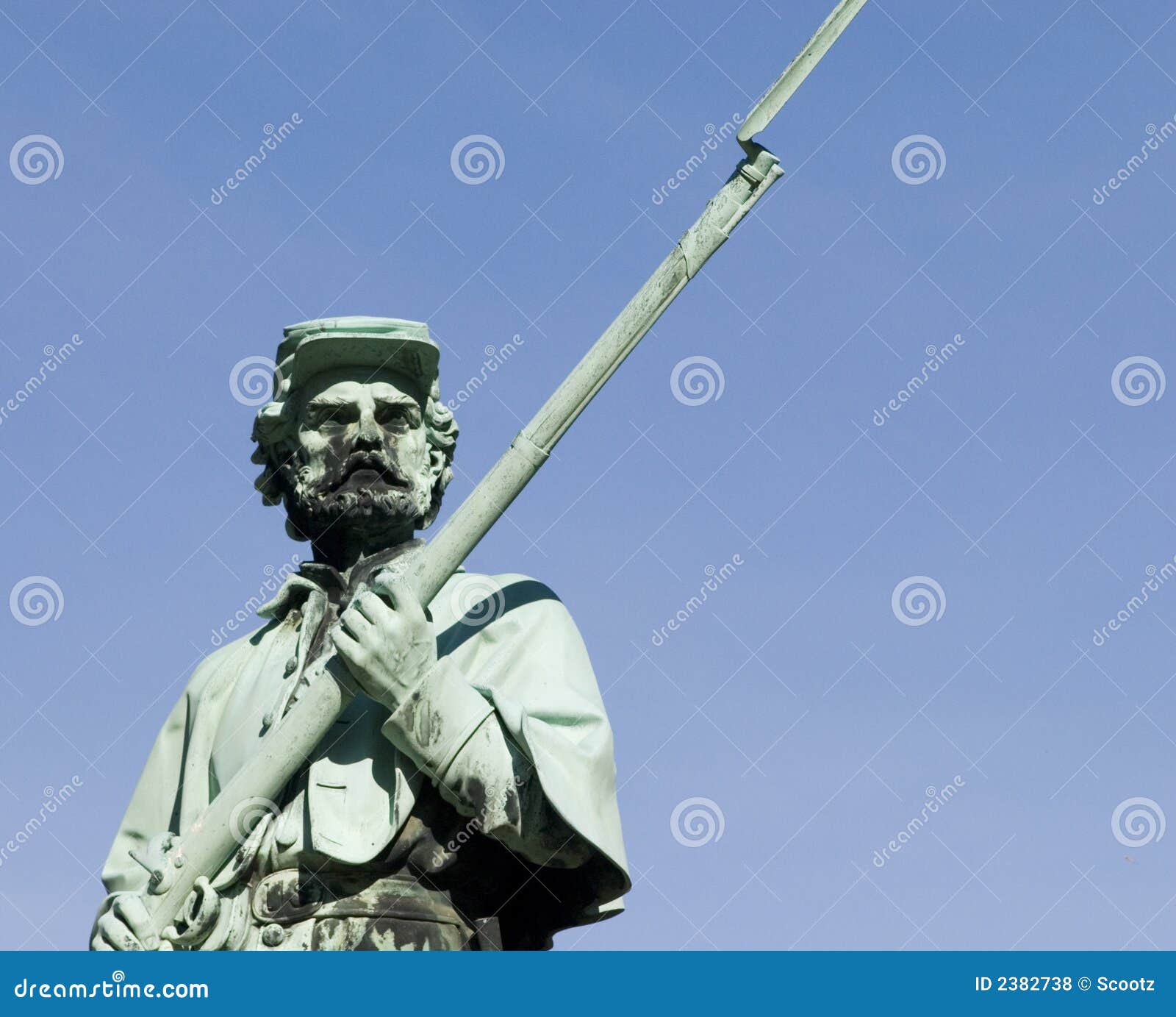 Tarnished statue stock photo. Image of remembrance, aged - 2382738