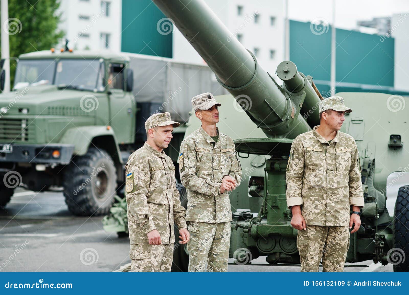 Tarnopol, Ukraine - August 08, 2019: Armed Forces Of Ukraine. Musician ...