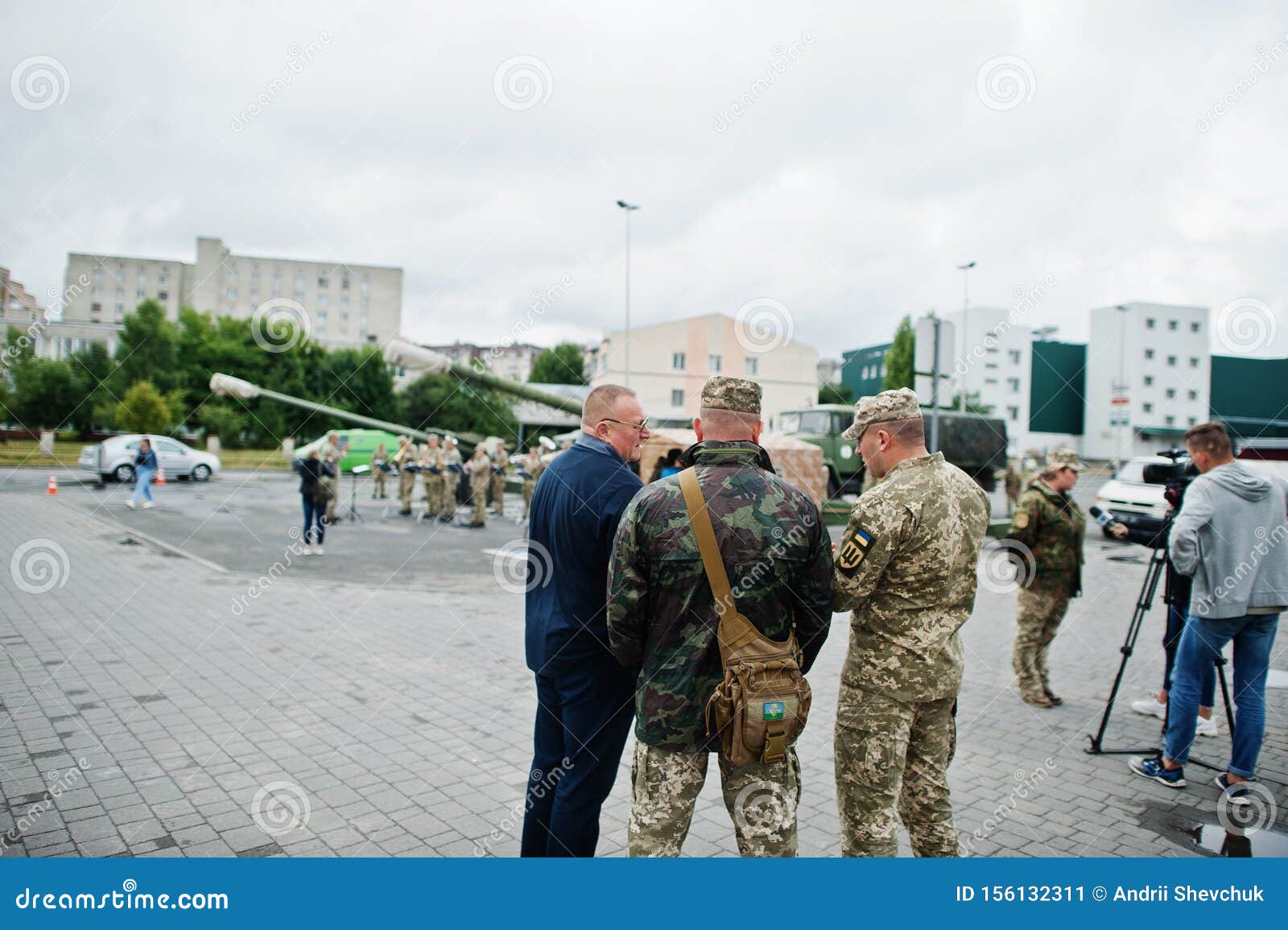 Tarnopol, Ukraine - August 08, 2019: Armed Forces Of Ukraine. Musician ...