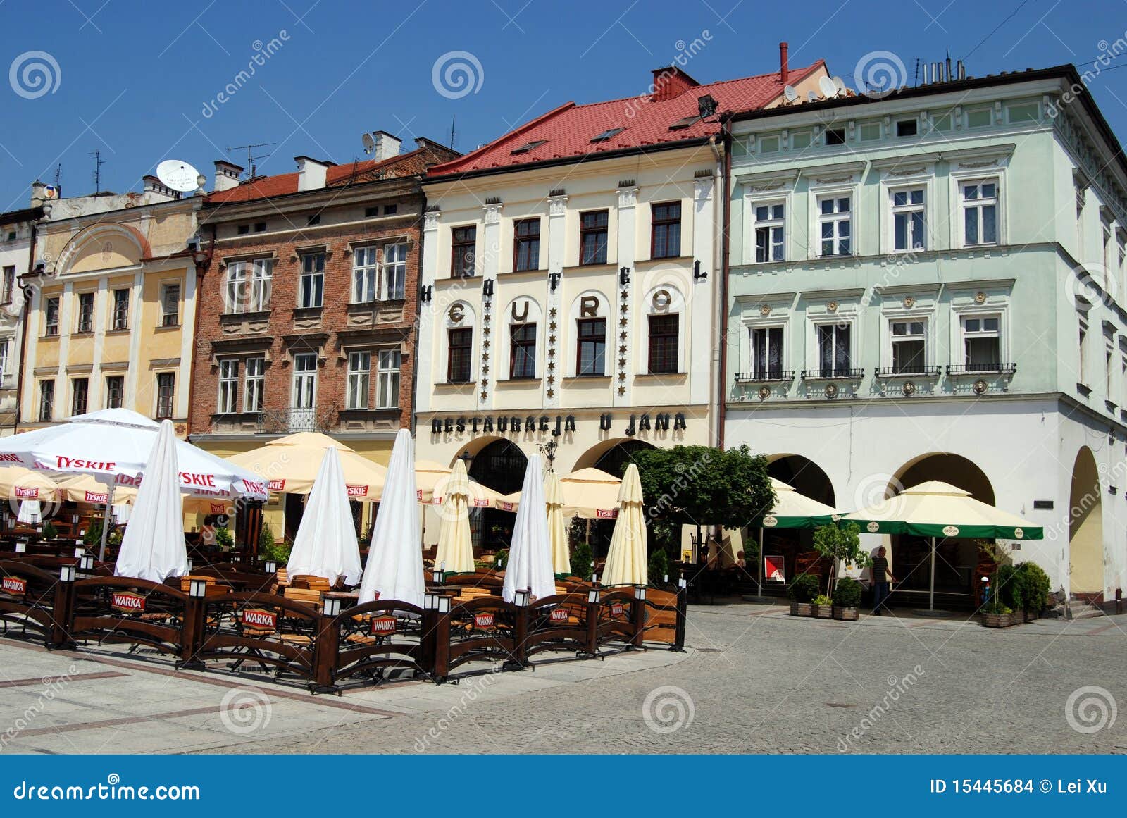 Tarnow, Poland: Rynek Square Editorial Stock Image - Image of buildings ...