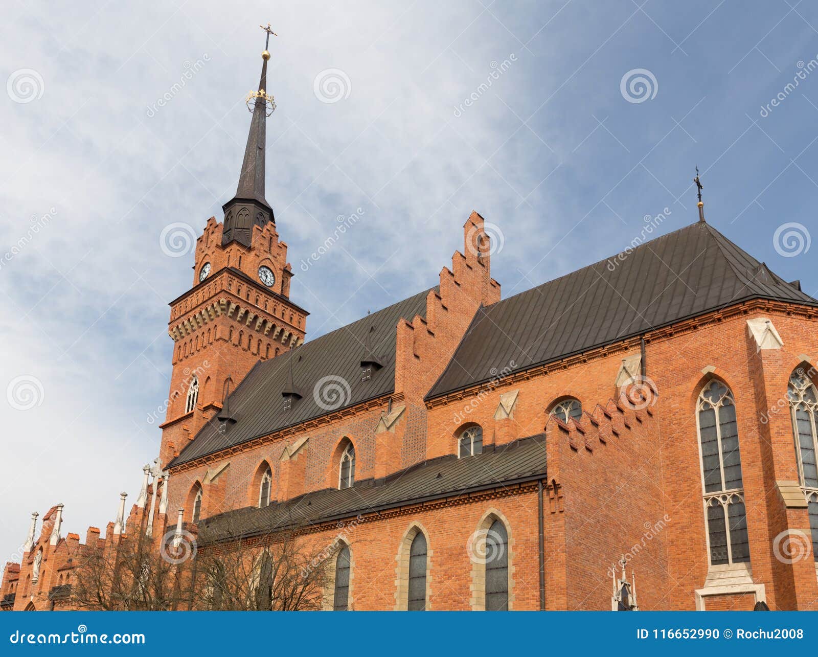 Tarnow in Poland. View of the Historic Cathedral Stock Photo - Image of ...