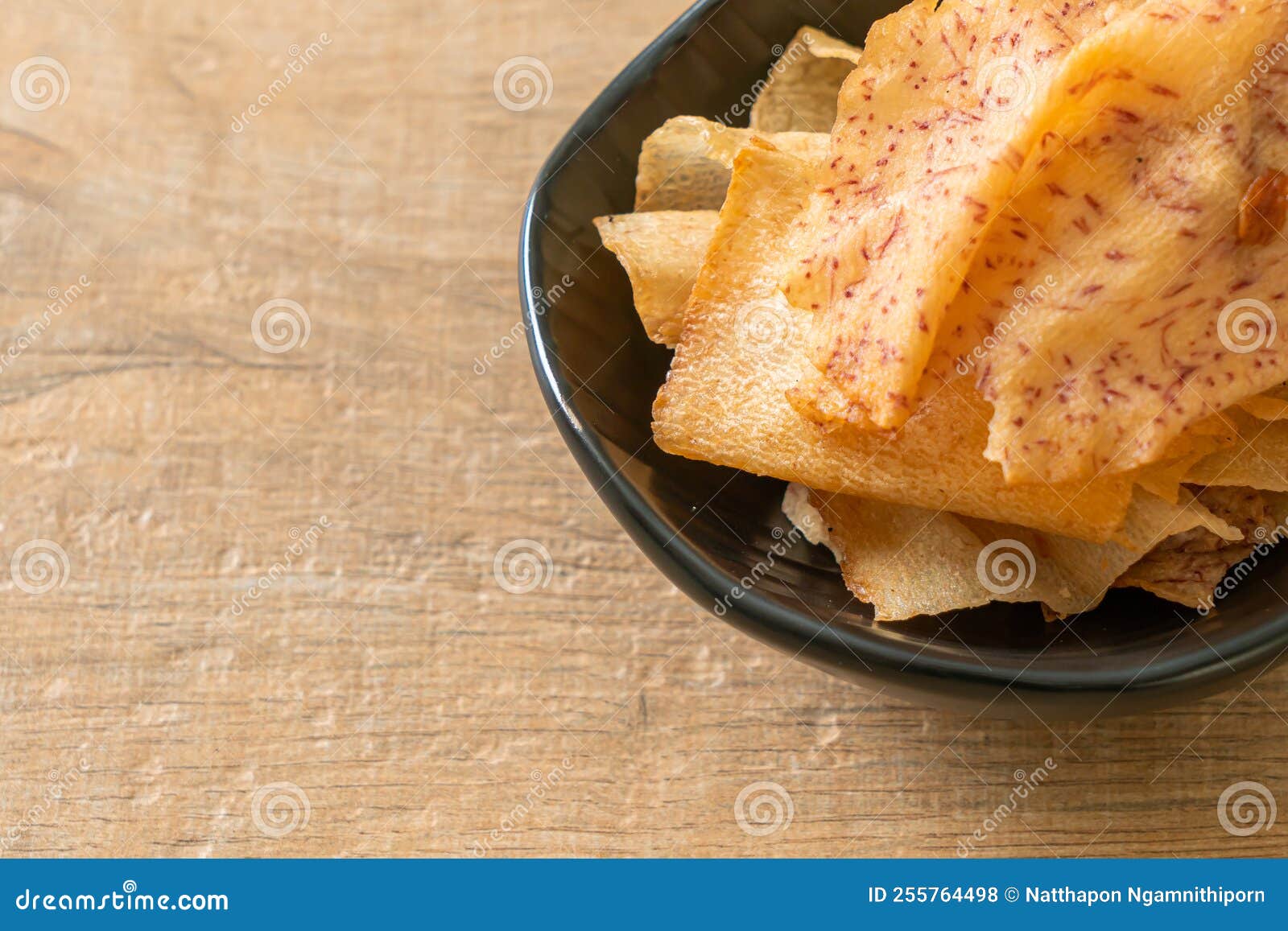 Taro Chips - Fried or Baked Sliced Taro Stock Photo - Image of root ...