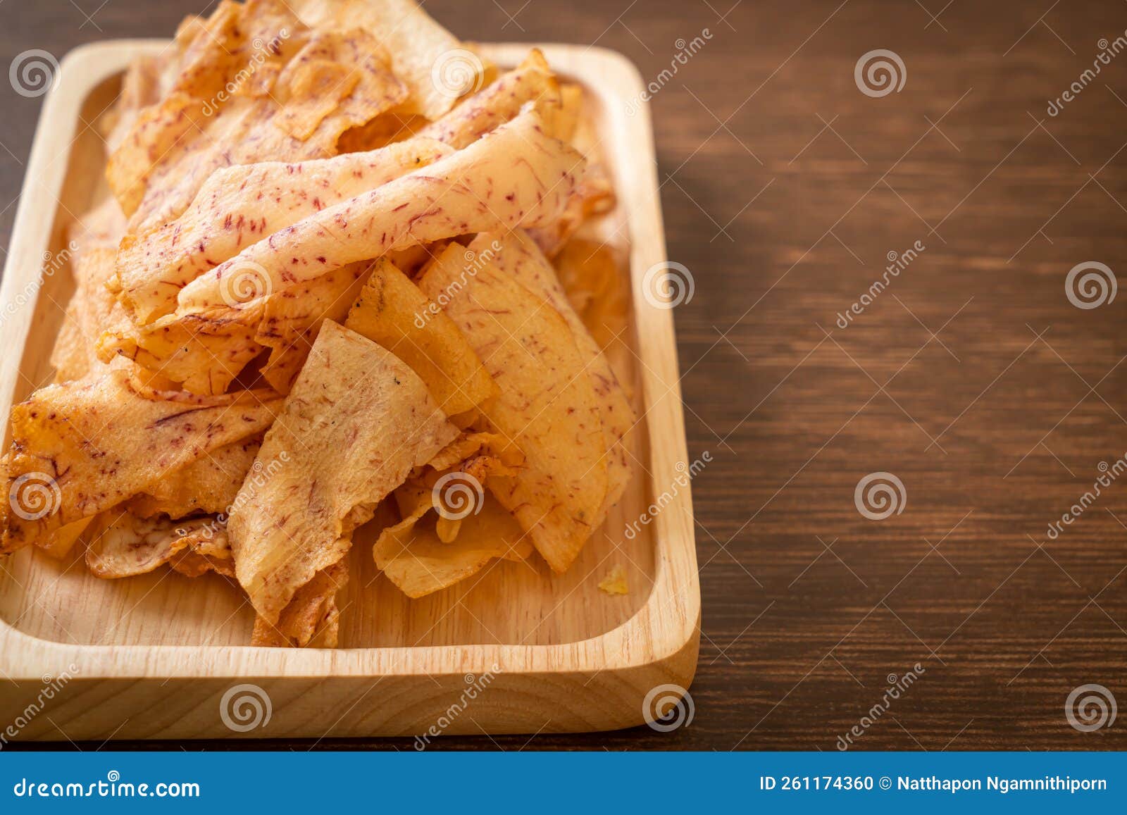 Taro Chips - Fried or Baked Sliced Taro Stock Photo - Image of fresh ...